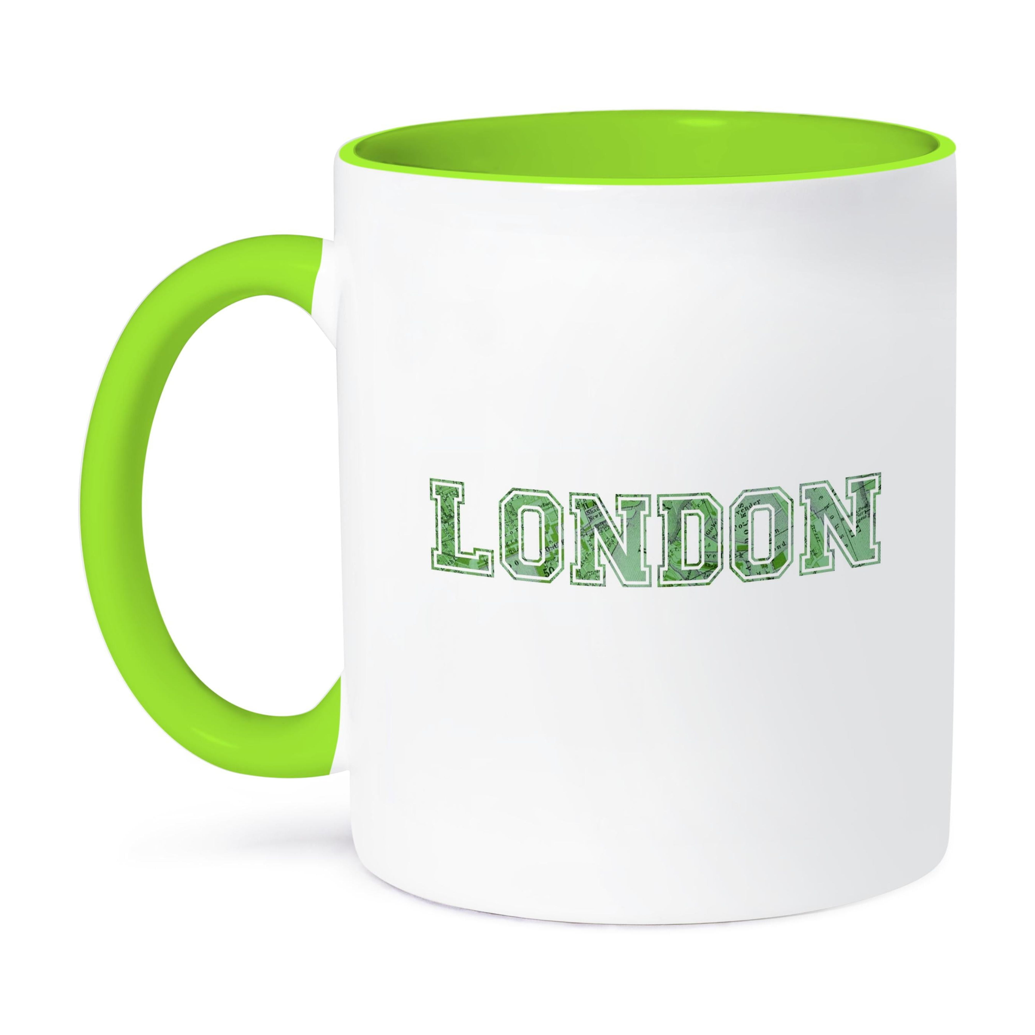 3dRose, London word art made from vintage green map of England capital ...