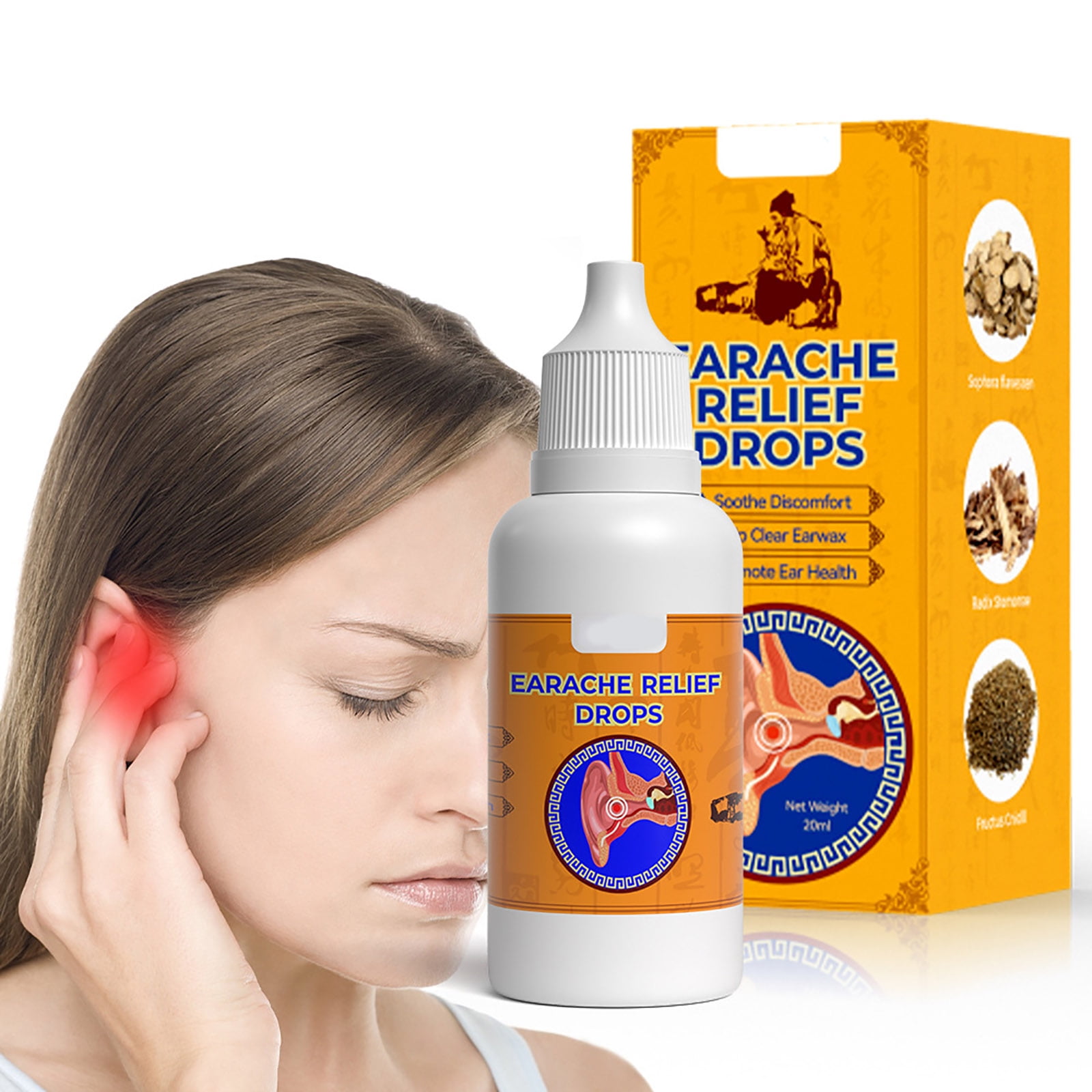 Londssdsd Natural Ear Oil - Earache Drops for Itchy, Clogged, Irritated ...