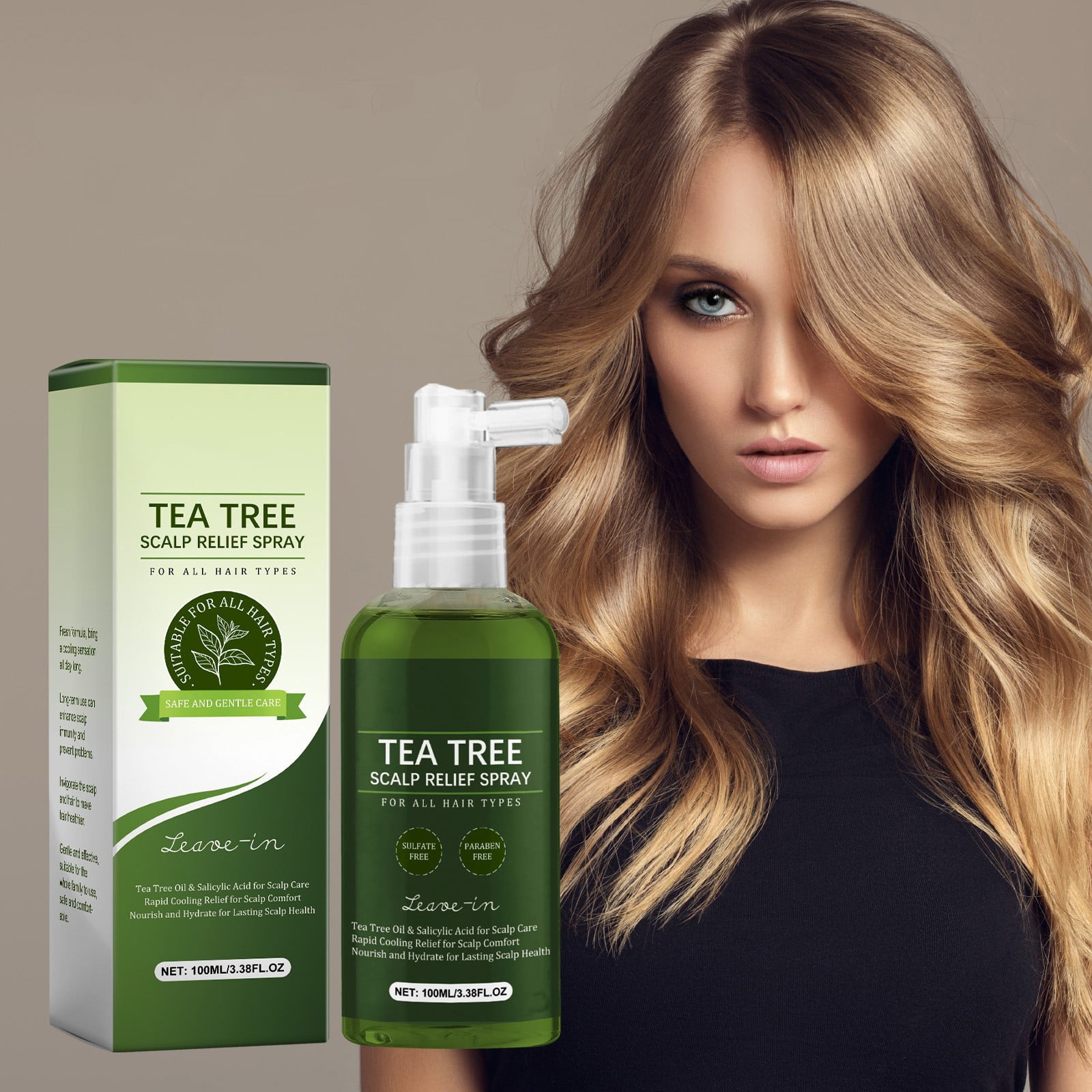 Londssdsd Tea Tree Scalp Relief Spray | Nourishing Care for Dry, Flaky ...