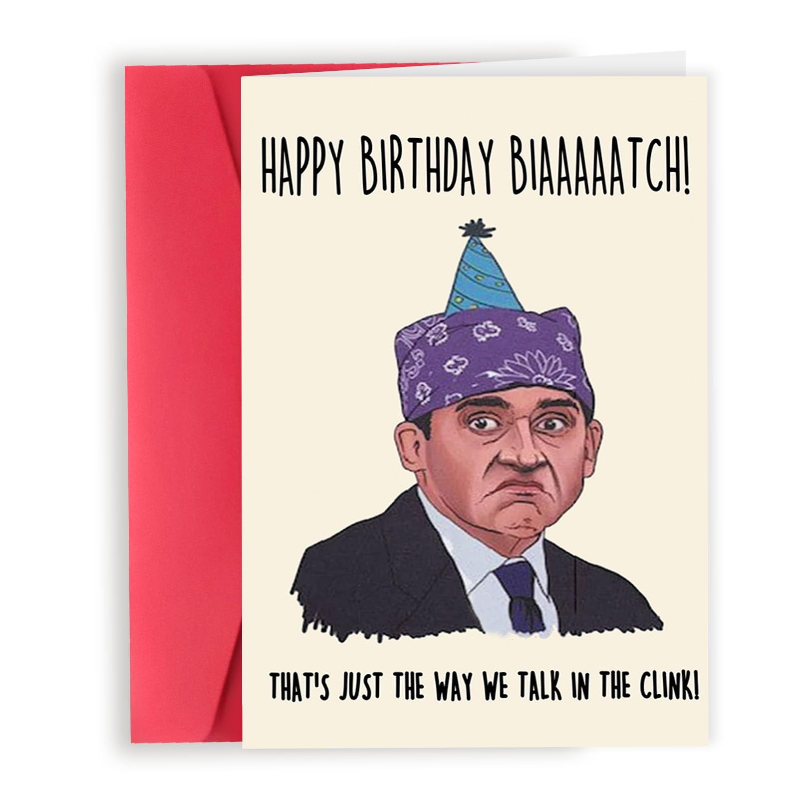 Londue Funny Prison Mike Birthday Card, SMRThe Office Birthday Card ...