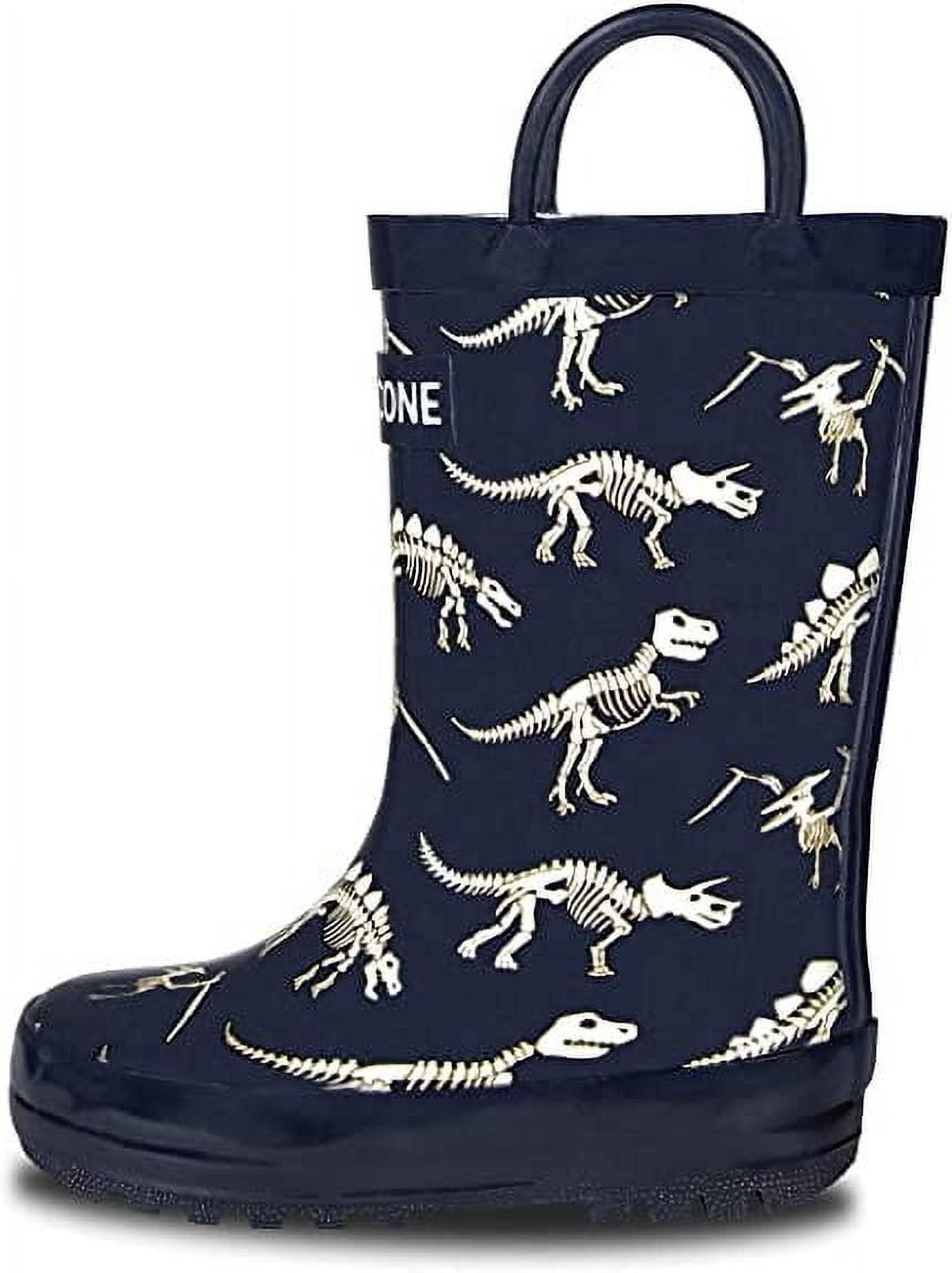 Lone Cone Rain Boots with Easy-On Handles in Fun Patterns for Toddlers ...
