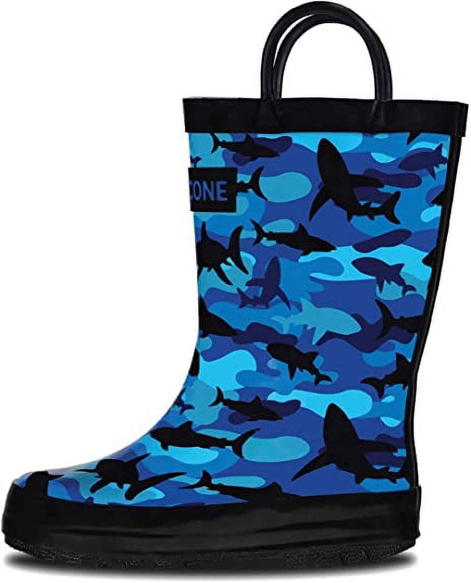 Lone Cone Rain Boots with Easy-On Handles in Fun Patterns for Toddlers ...