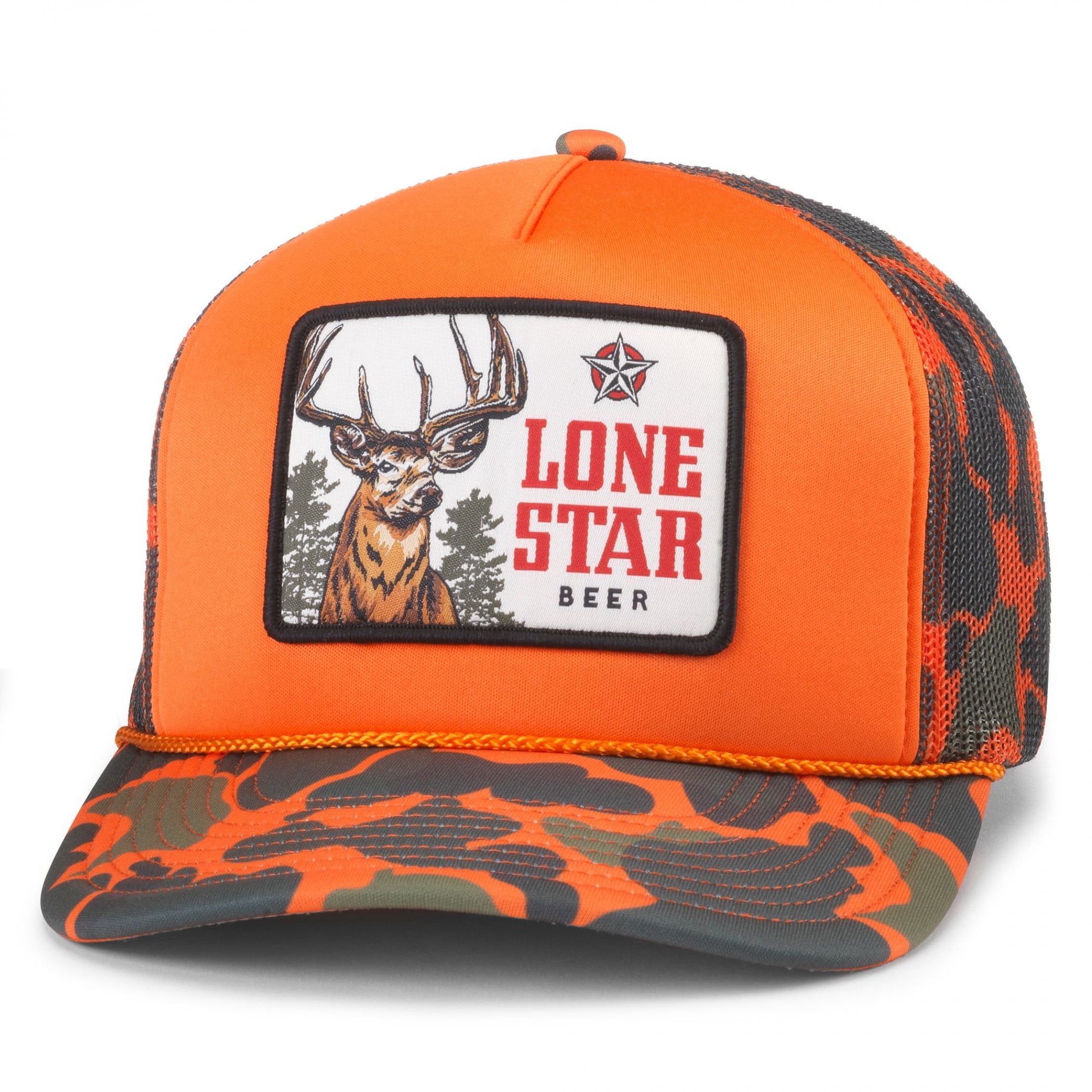 Lone Star Beer Buck Deer Camo Trucker Hat - Walmart.com
