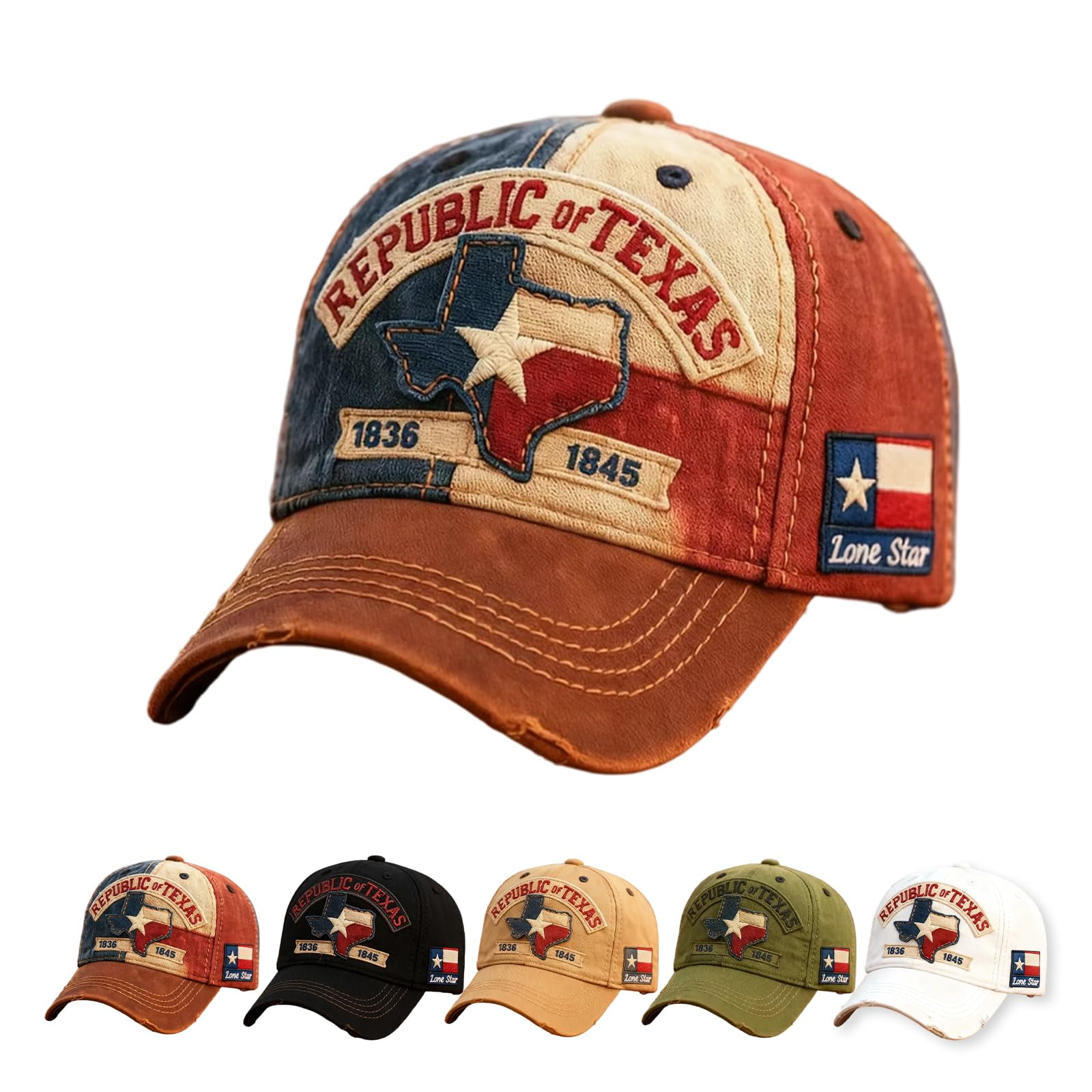 Lone Star Legacy Texas Republic Baseball Cap, Commemorative Lone Star ...