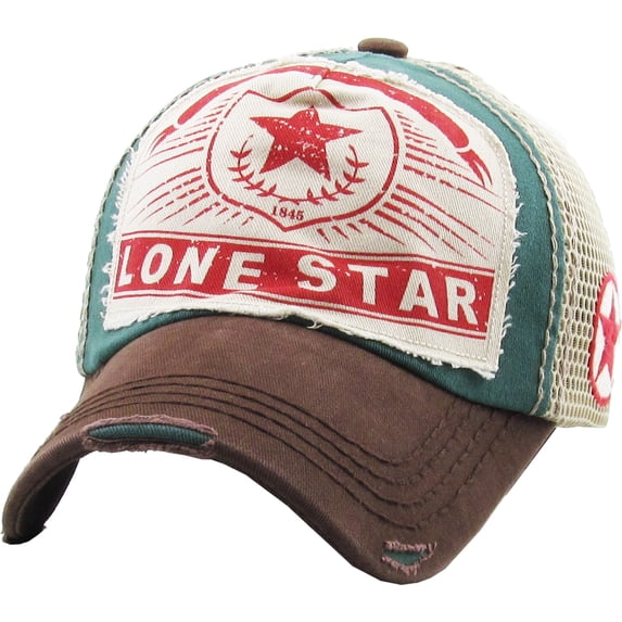 Lone Star Mesh Vintage Distressed Baseball Cap Dad Hat Adjustable ...