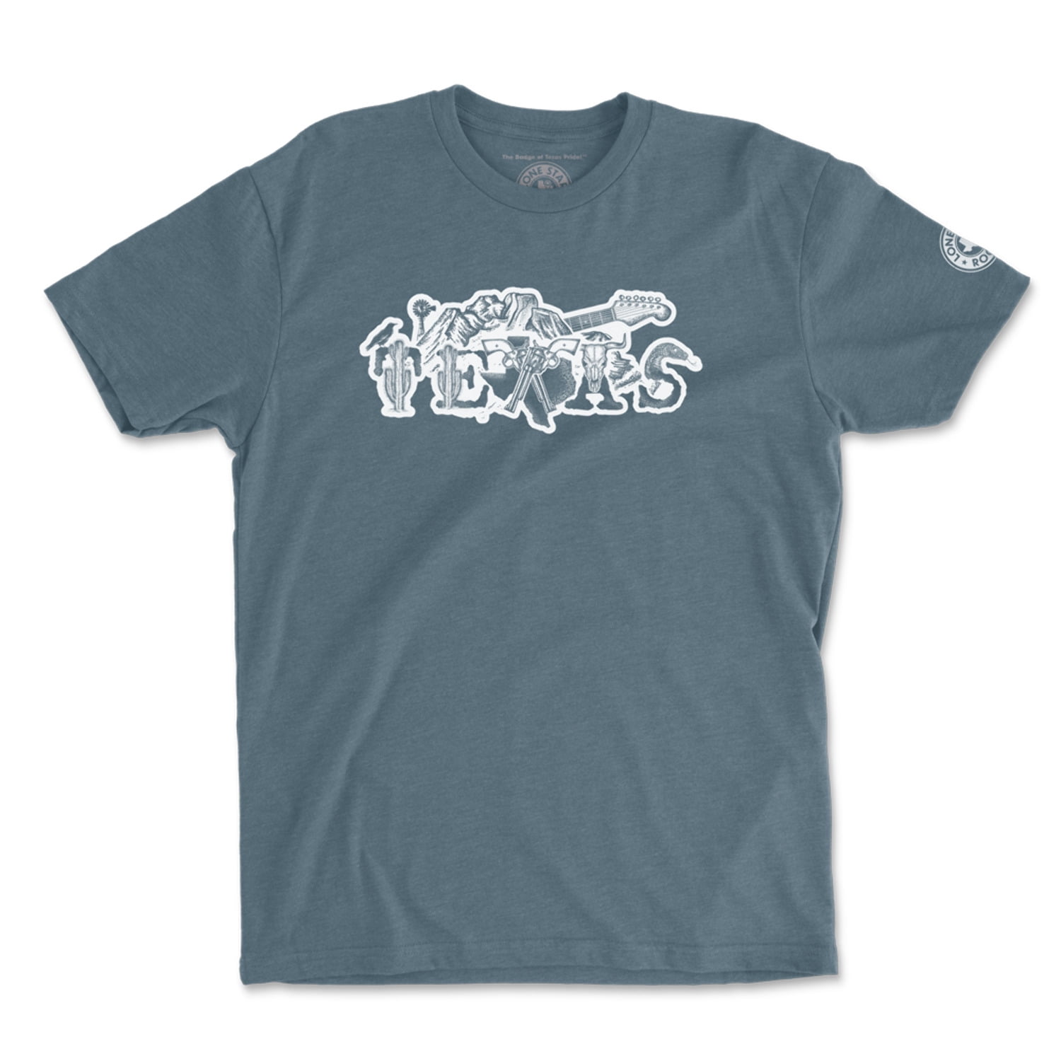 Lone Star Roots - Texas Western Art Font T-Shirt - Walmart.com