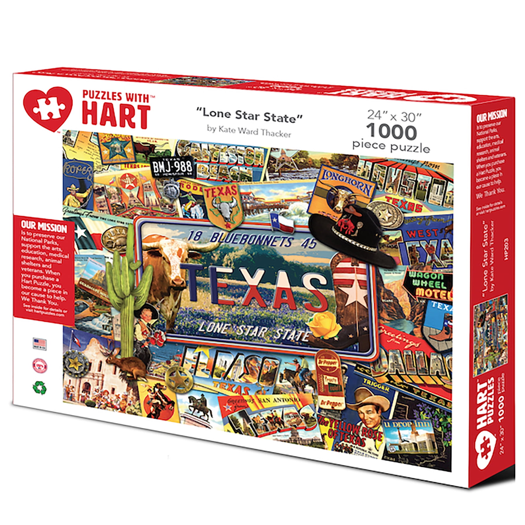 Lone Star State by Kate Ward Thacker, 24" x 30", 1000 Piece Puzzle ...