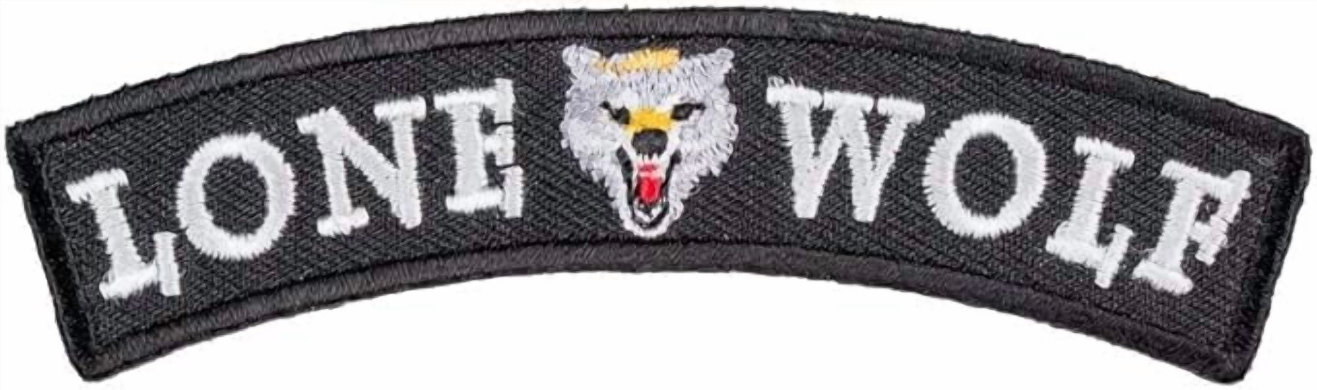 Lone Wolf Head Biker Rocker Patch, Small Size - Walmart.com