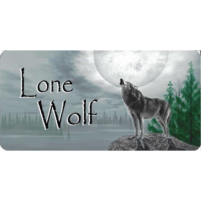 Lone Wolf Howling Photo License Plate - Walmart.com