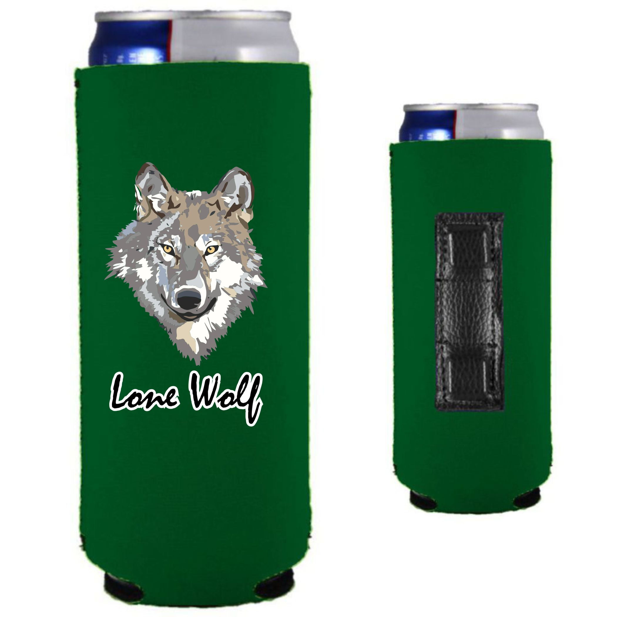 Lone Wolf Magnetic Slim Can Coolie (Kelly Green) - Walmart.com