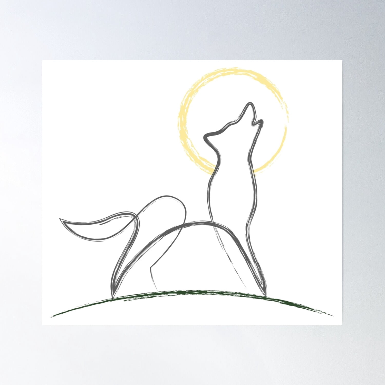 Lone Wolf Poster Wall Art, Modern Wall Decor, 12x18 UNFRAMED - Walmart.com