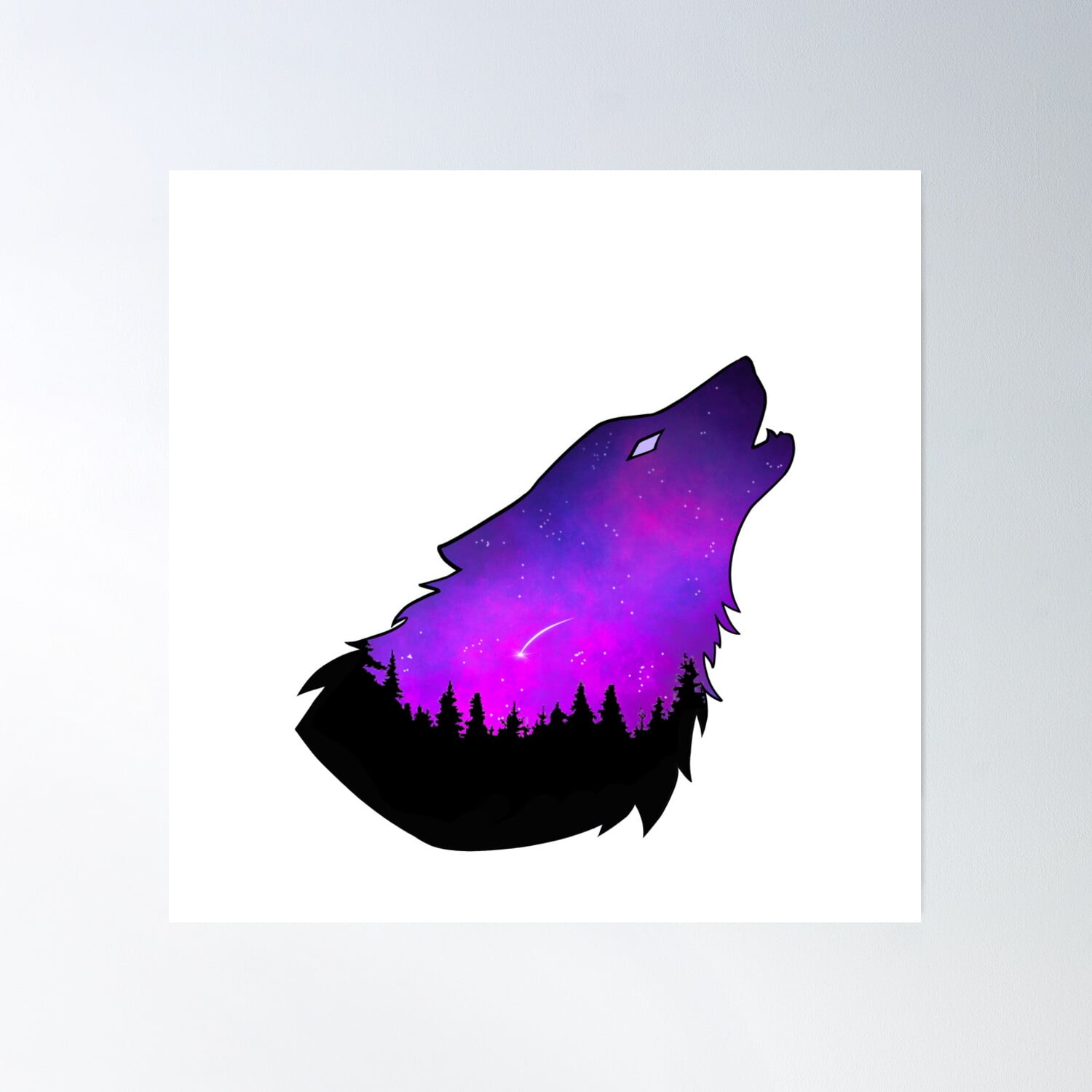 Lone Wolf Poster Wall Art, Modern Wall Decor, 24x24 UNFRAMED - Walmart.com