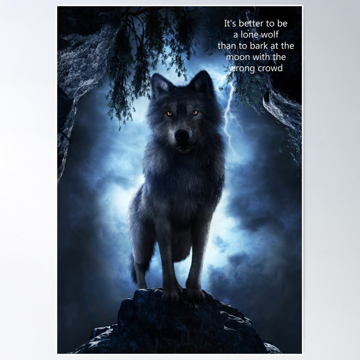 Lone Wolf Poster Wall Art, Modern Wall Decor For Living Room Bedroom ...