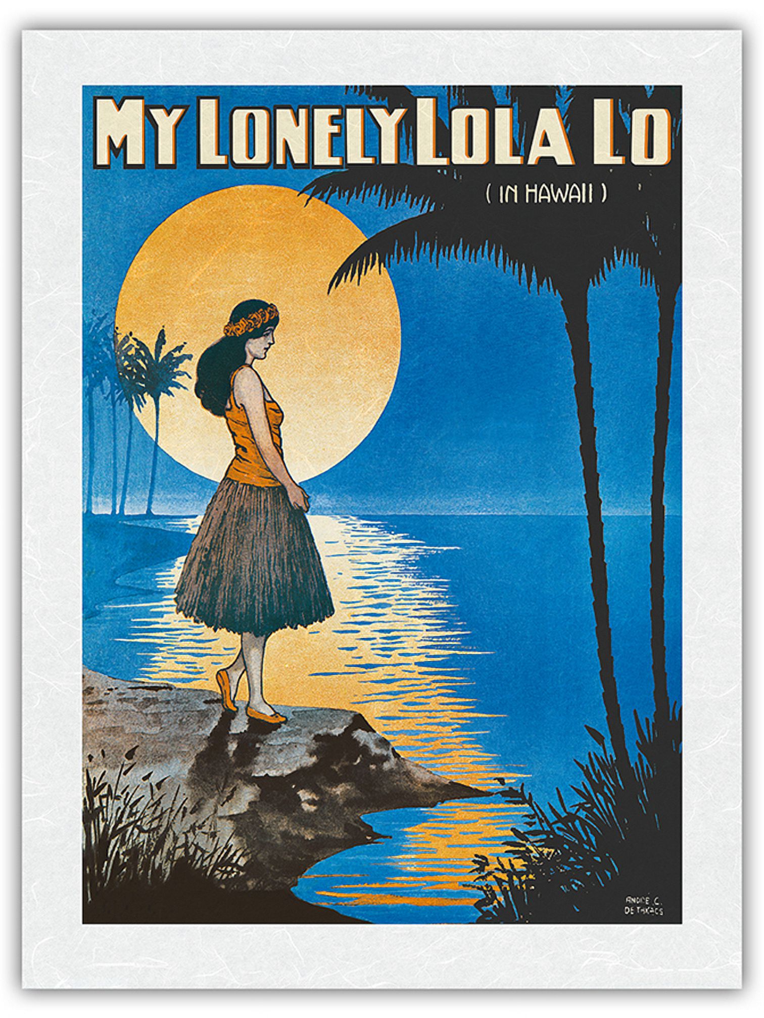 My Lonely Lola Lo (in Hawaii) - Hula Girl - Joe Morris Music Co ...