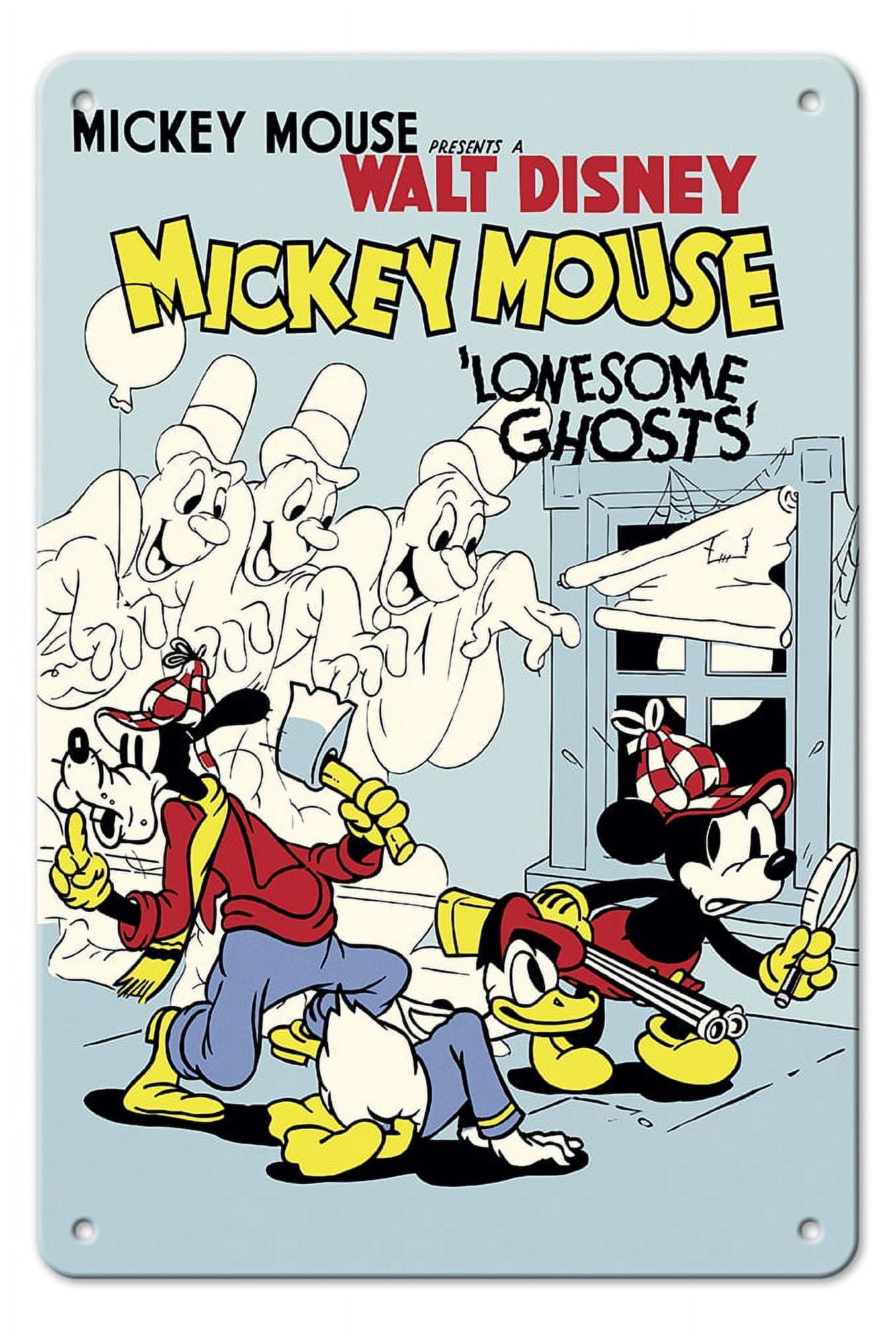 Lonesome Ghosts - Starring Mickey Mouse - Vintage Film Movie Poster c ...