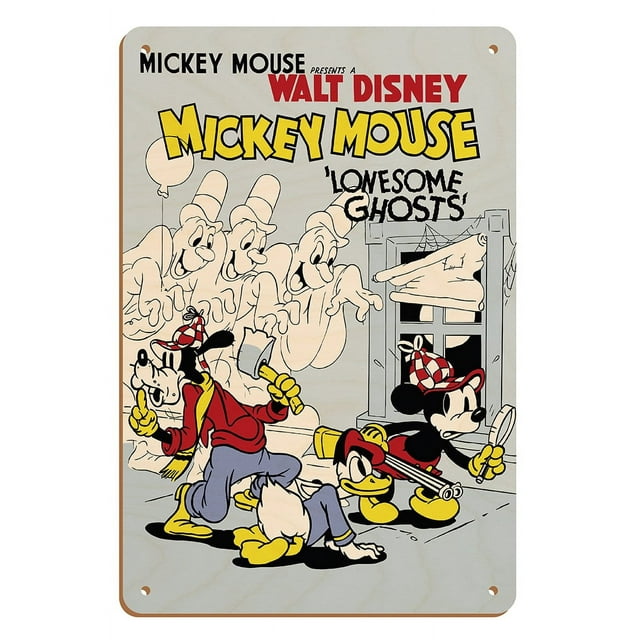 Lonesome Ghosts - Starring Mickey Mouse - Vintage Film Movie Poster c ...