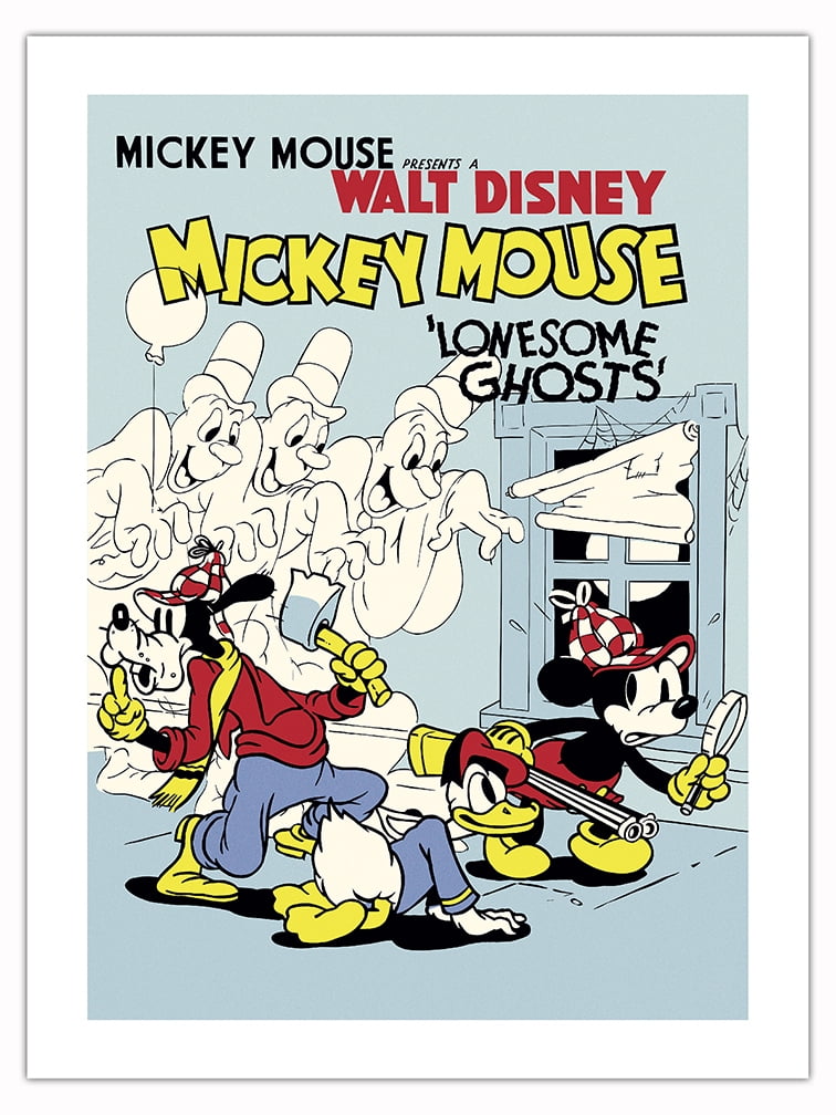 Lonesome Ghosts - Starring Mickey Mouse - Vintage Film Movie Poster c ...