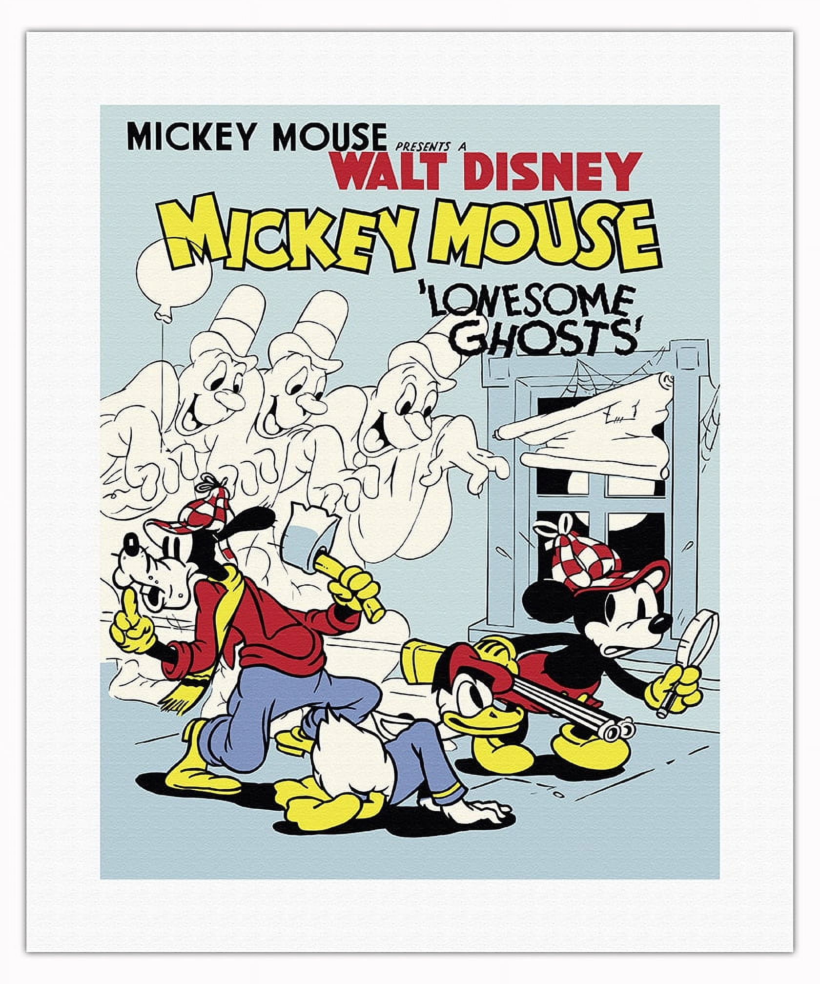 Lonesome Ghosts - Starring Mickey Mouse - Vintage Film Movie Poster c ...