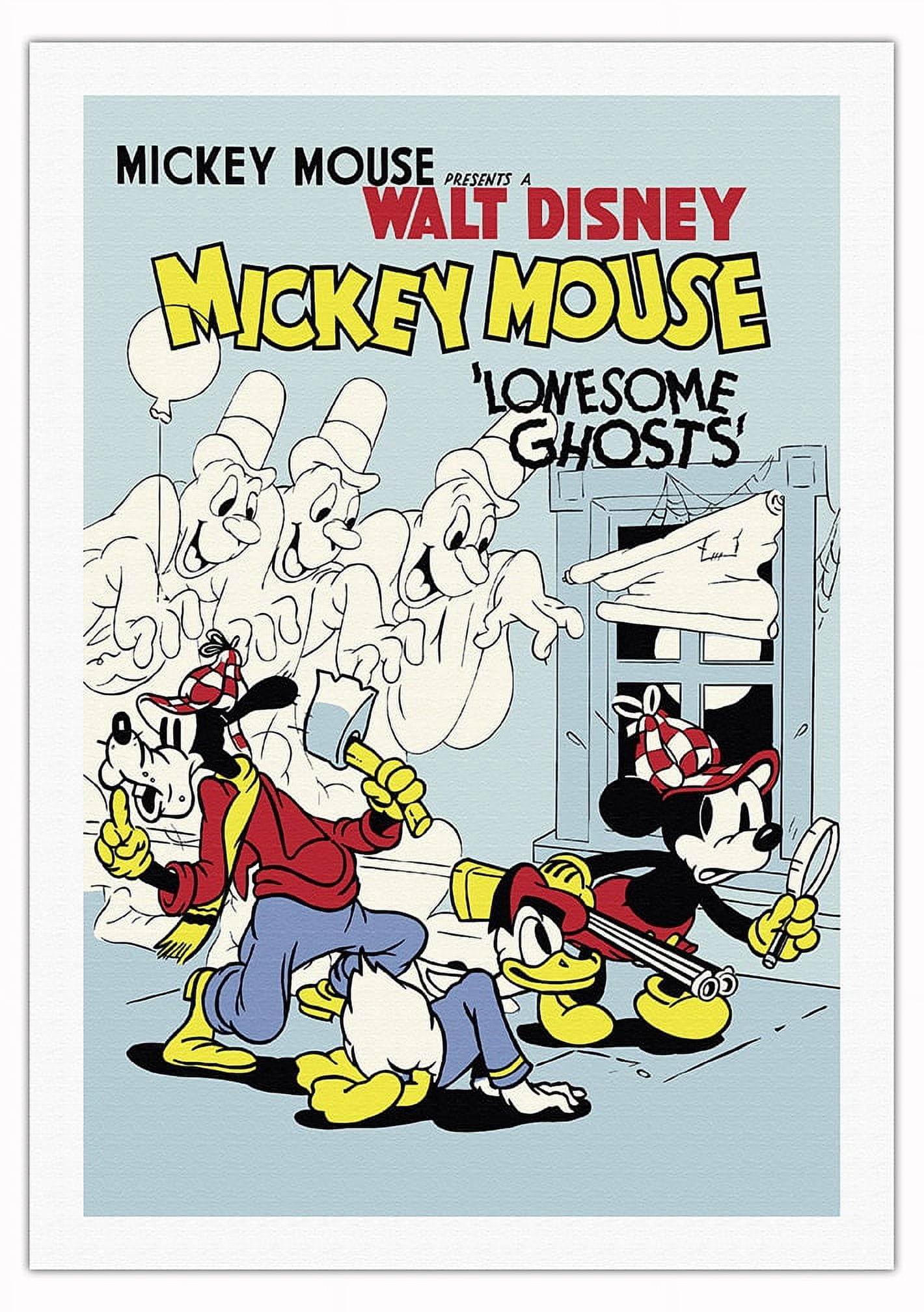 Lonesome Ghosts - Starring Mickey Mouse - Vintage Film Movie Poster c ...