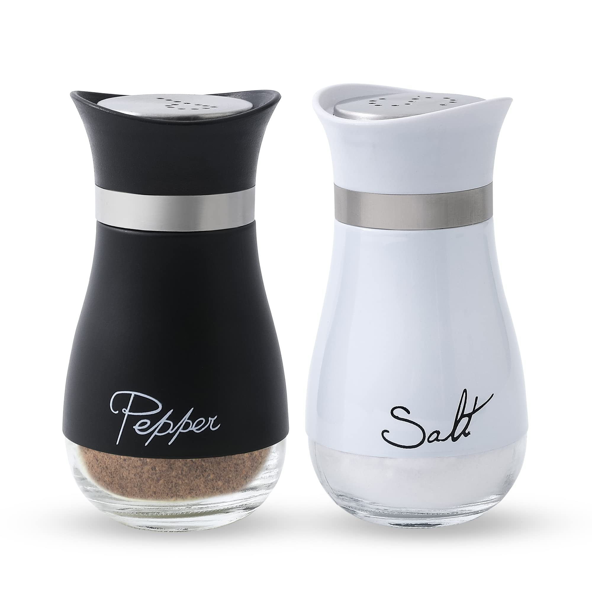 Lonffery Salt and Pepper Shakers Set - Salt Containers for Gifts ...
