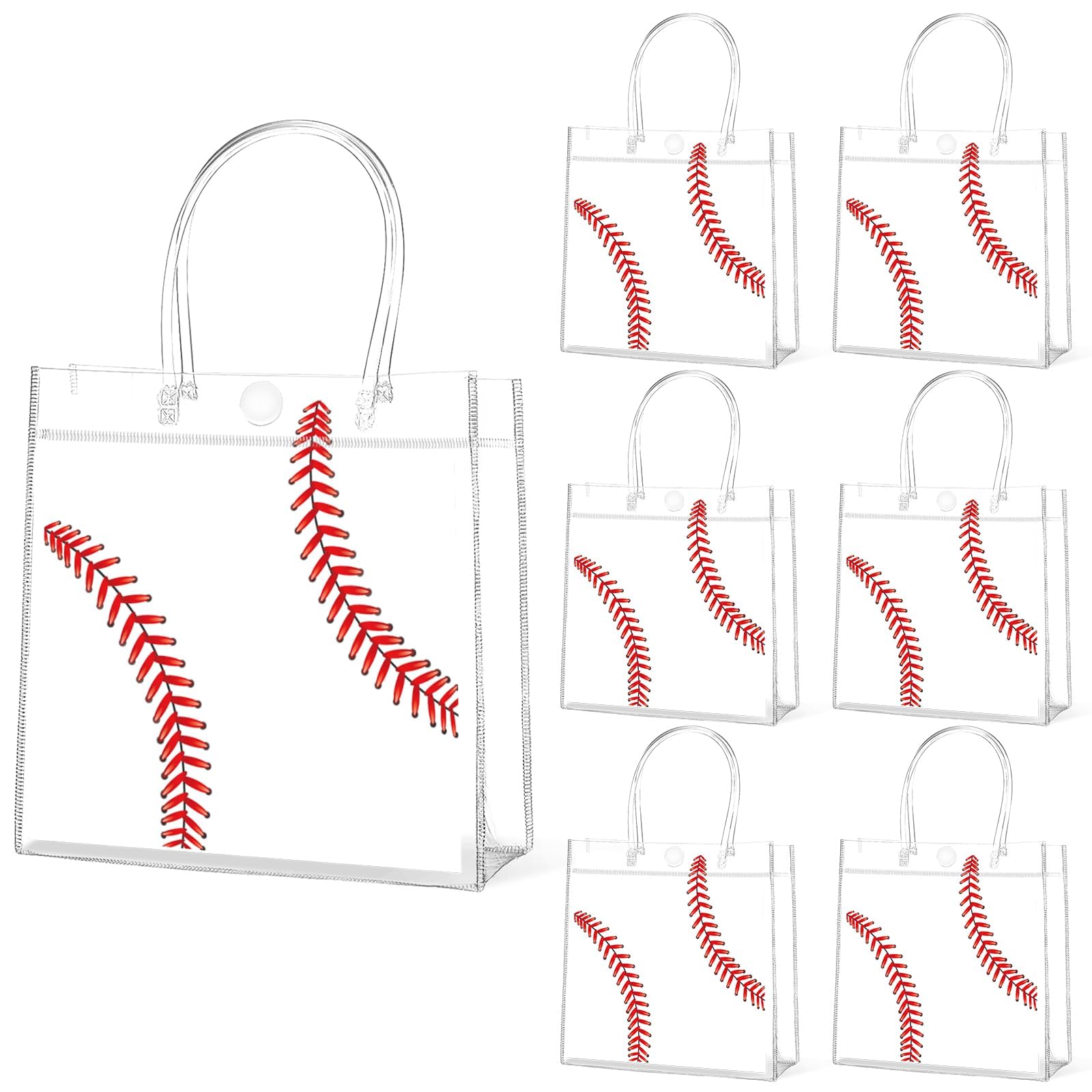 Lonfliness 24Pcs Baseball Clear BDF32 PVC Gift Party with Handles Bulk ...