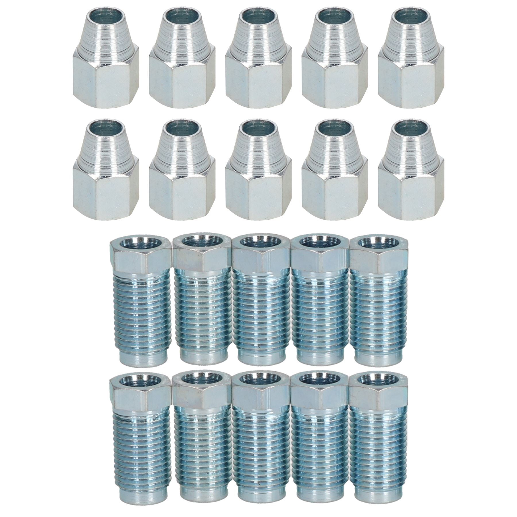 Long 1/2" x 20 UNF Male + Female Steel Brake Pipe Fittings for 5/16 ...