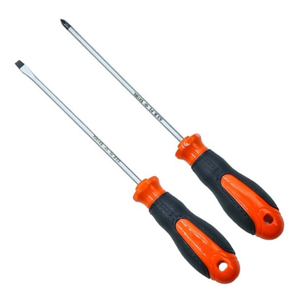 Long 6 Inch Slotted Cross Screwdriver Magnetic Screwdriver With Rubber ...