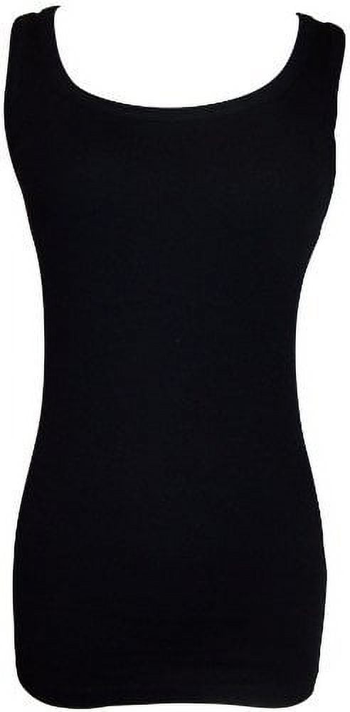 Long And Lean Ribbed Cotton Tank Top Junior Plus Size - Walmart.com