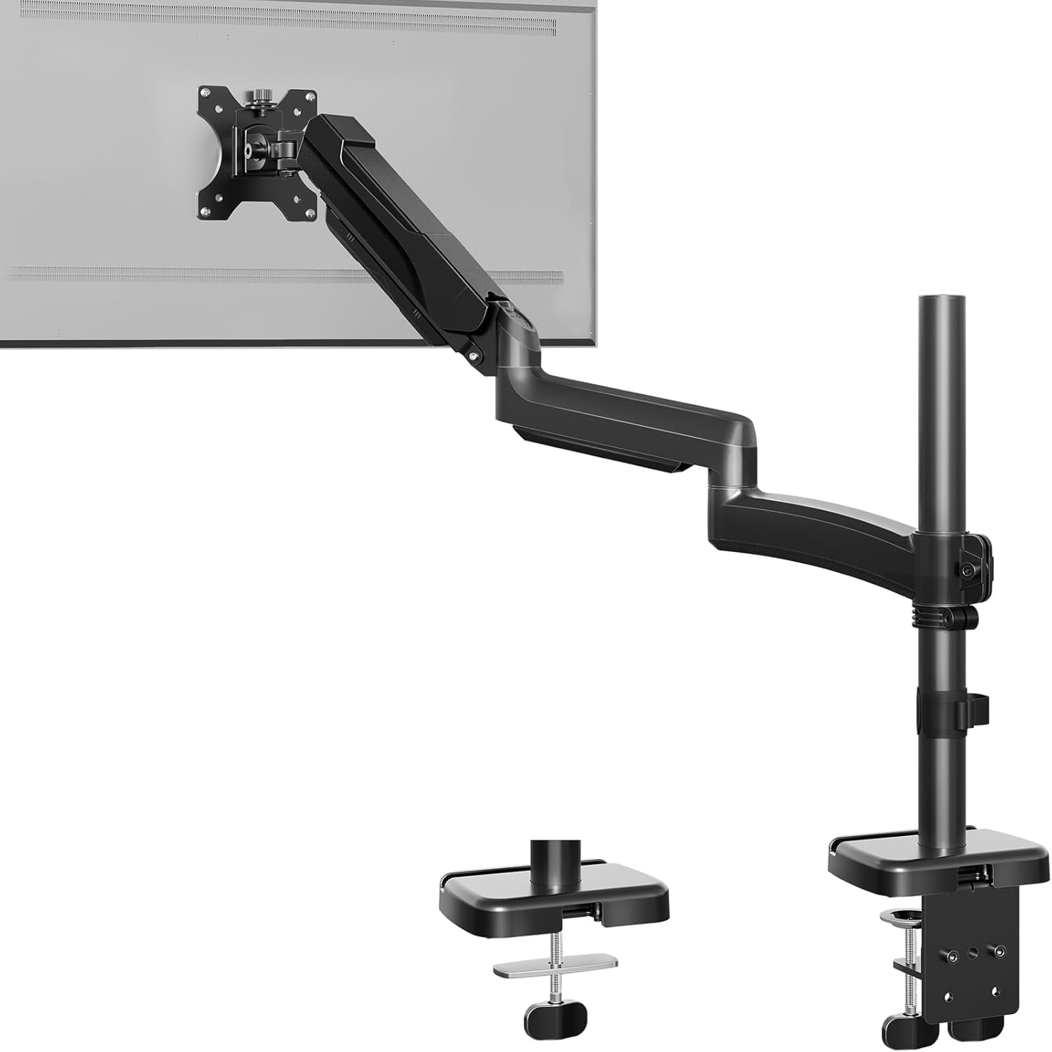 Long Arm Monitor Mount, 13 to 32 inch Computer Desk Extra Adjustable ...