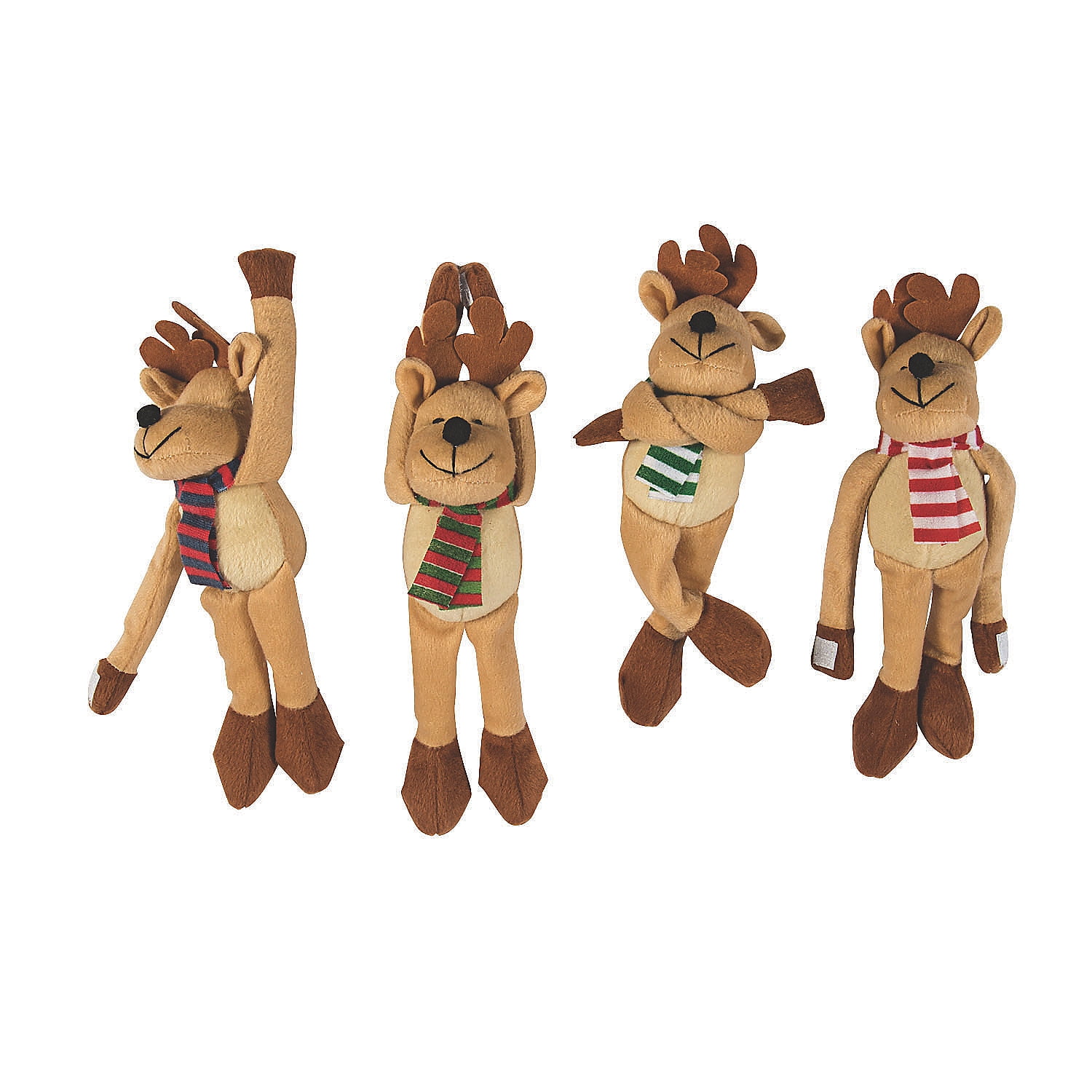 Long Arm Stuffed Reindeer, Stocking Stuffers, Plush Toys, Favors, 12 ...
