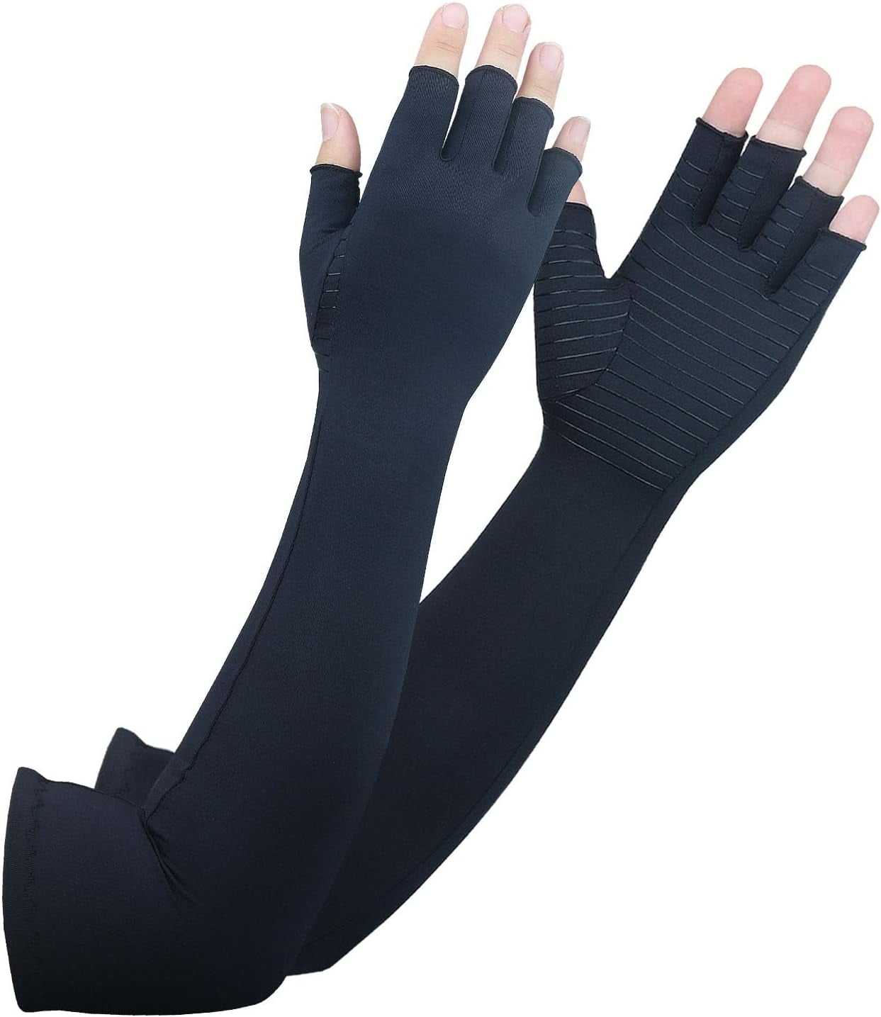 Long Arthritis Compression Gloves for Women Men, Copper Gloves for ...