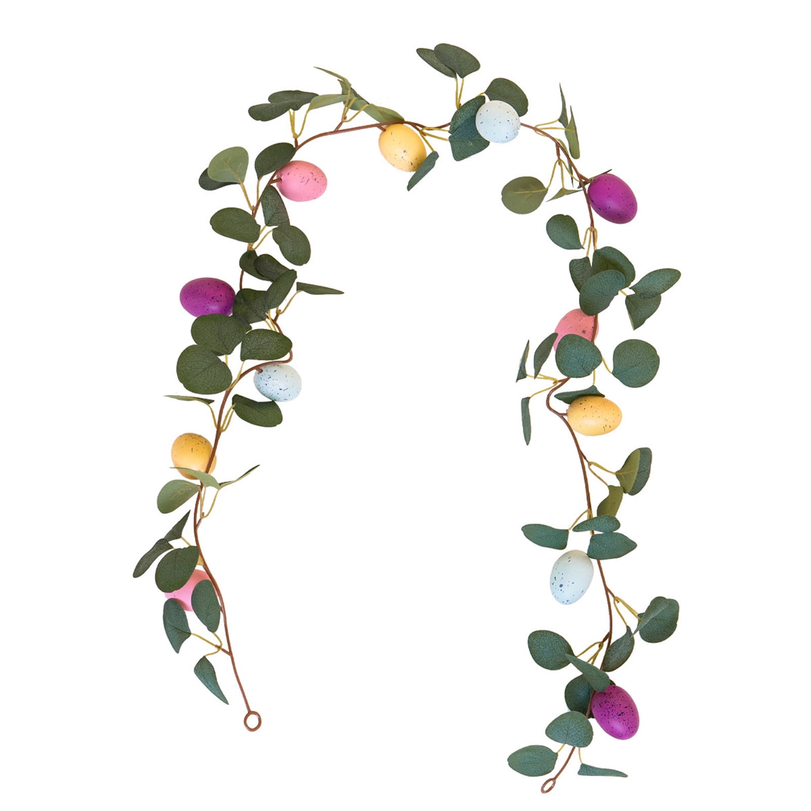 Long Artificial Easter Egg and Mixed Berry Garland, 5.5ft Hanging ...