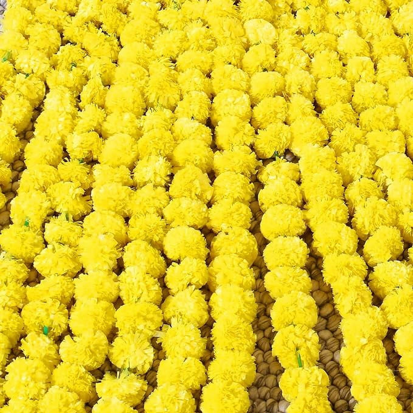 Long Artificial Marigold Flower Garlands for Pooja/Puja,Wedding Party ...