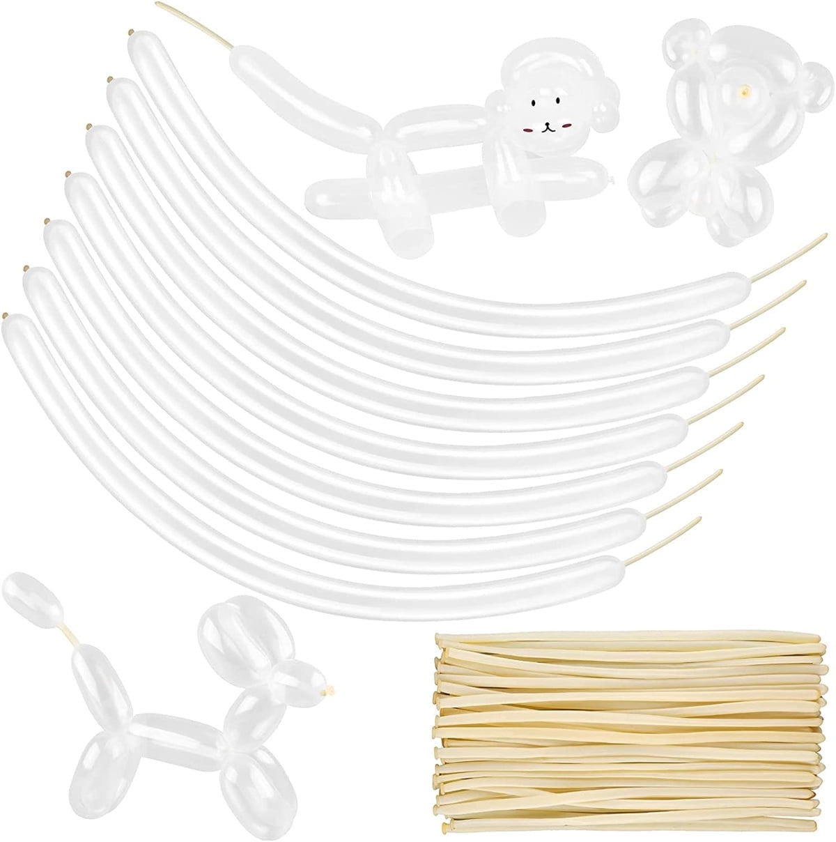 Long Balloons for Kids, Casewin Modelling Balloons Starter Kit, Long ...