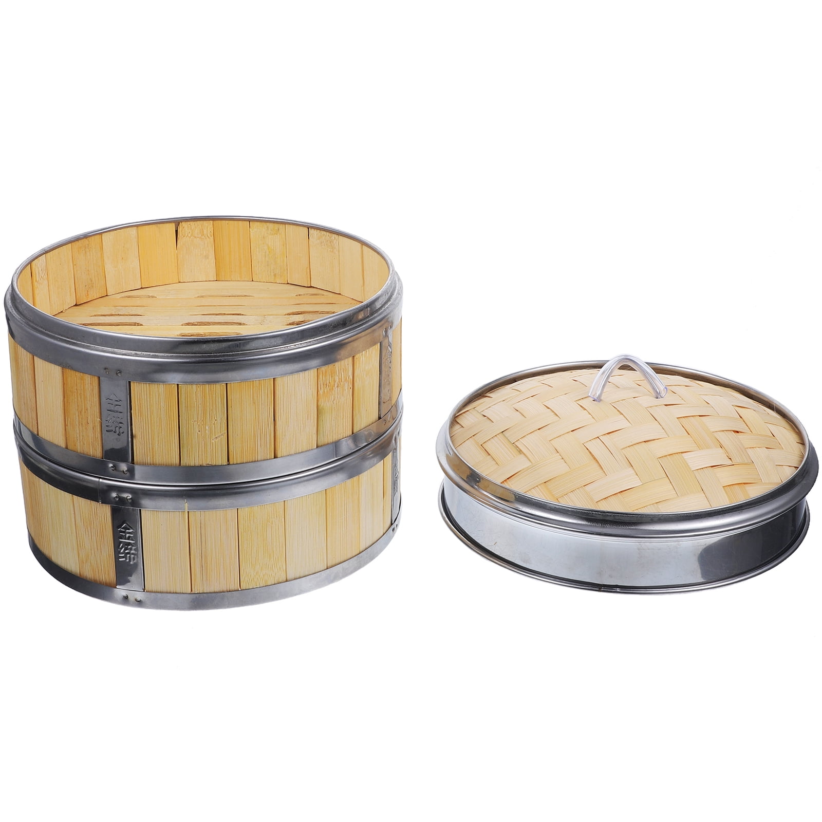 Long Bao Steamer Vegetable Basket Wooden Cooking Utensils Stainless ...