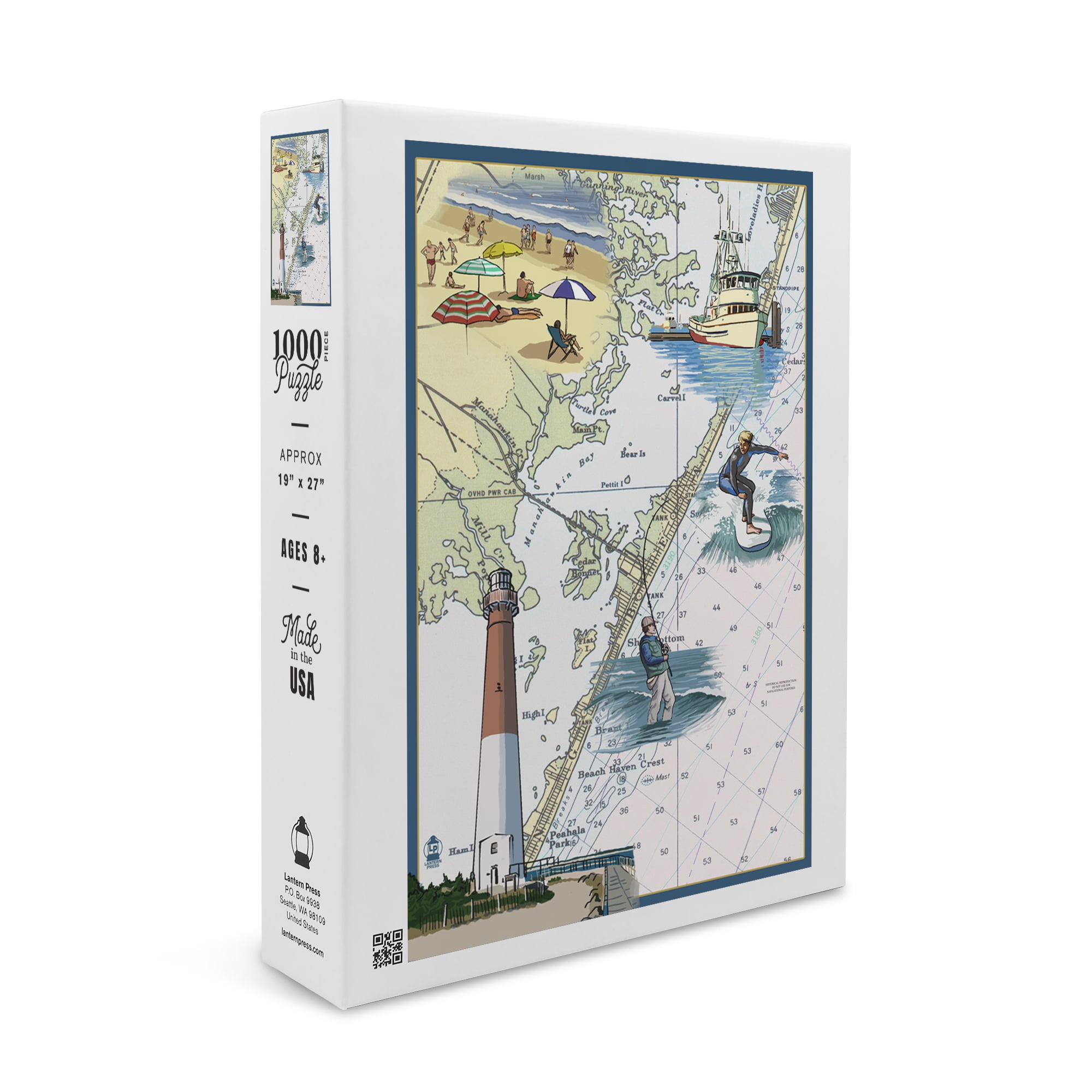 Long Beach Island, New Jersey, Nautical Chart (1000 Piece Puzzle, Size ...