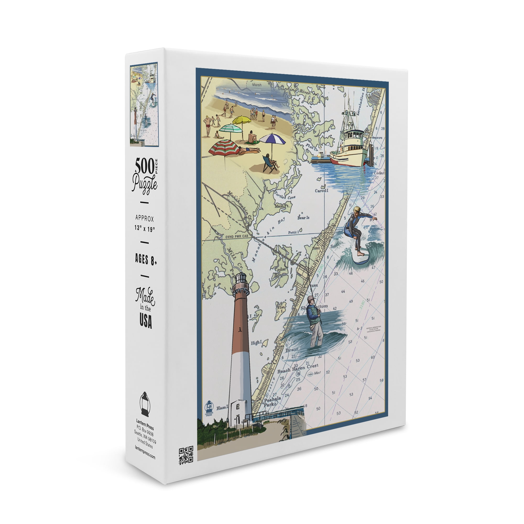 Long Beach Island, New Jersey, Nautical Chart (19x27 inches, Premium ...