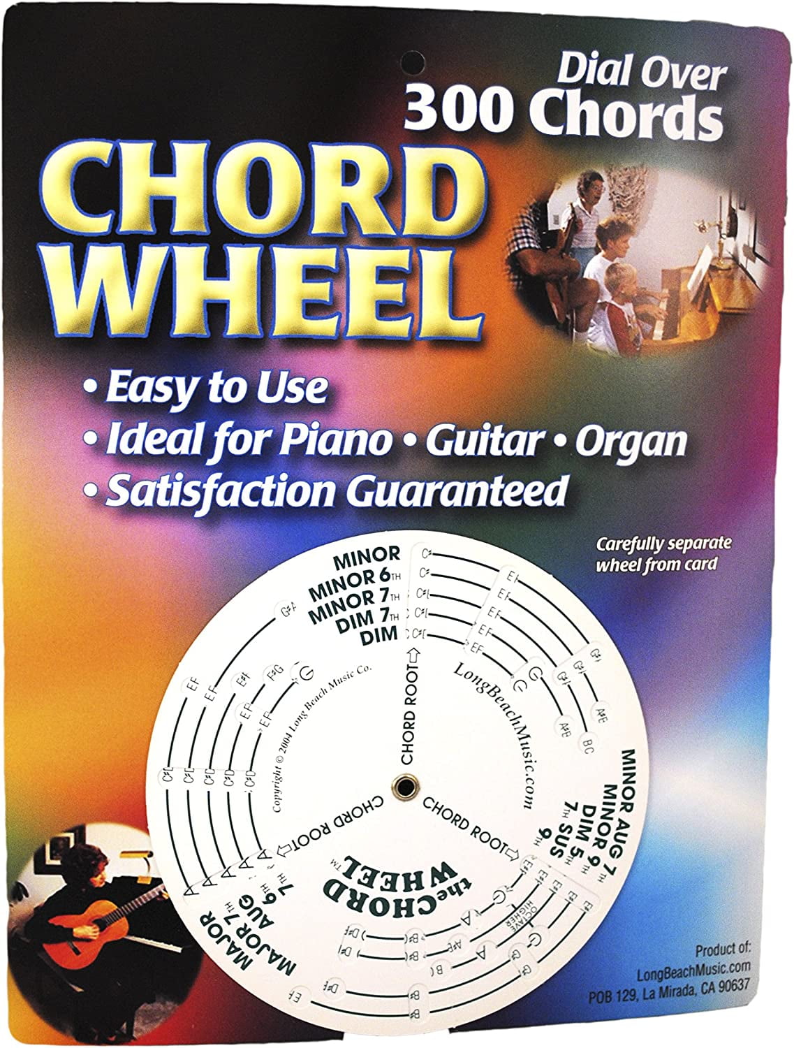 Long Beach Music Chord Wheel, Note Finder for Chords, Portable with ...