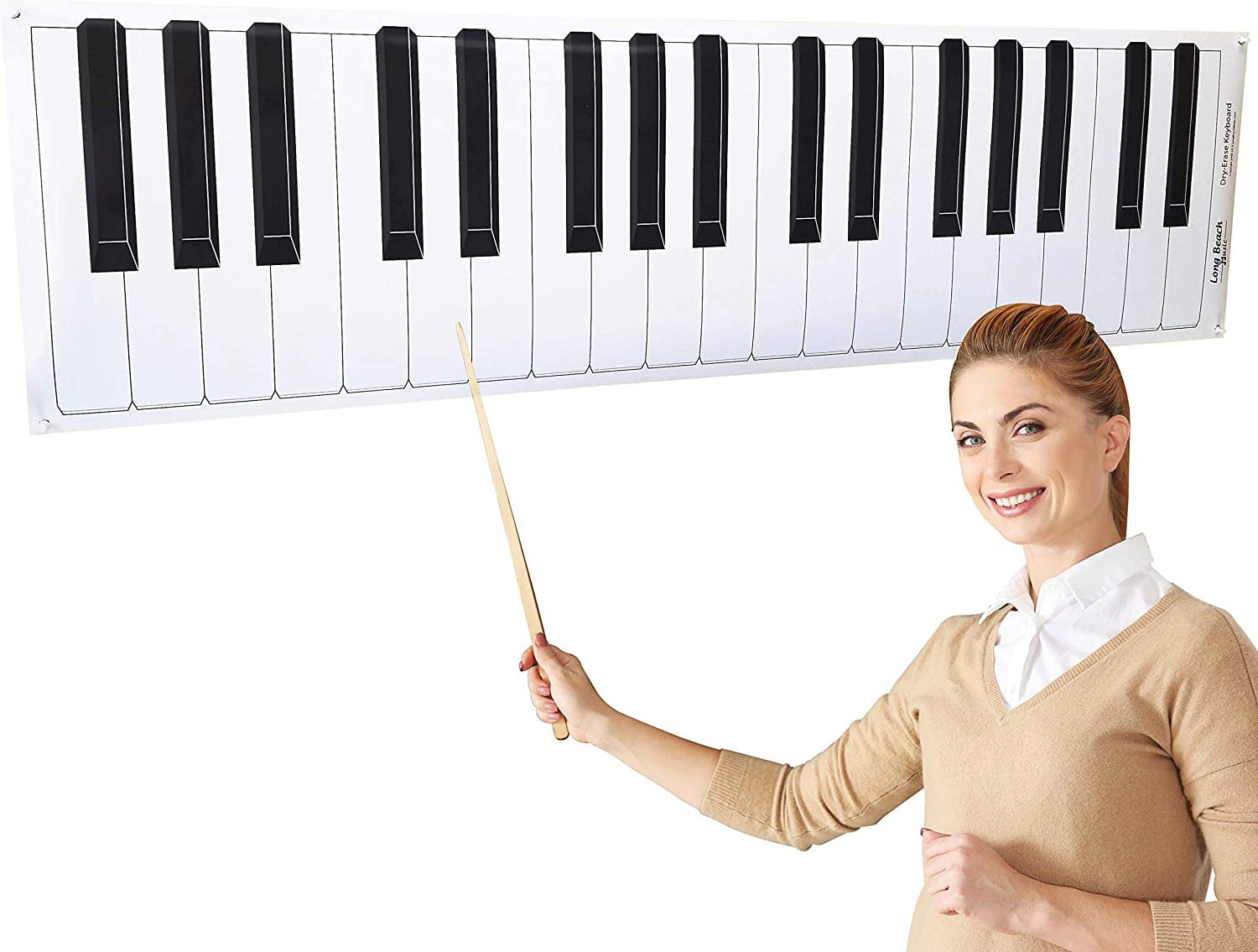 Long Beach Music Classroom Keyboard Poster, No Frame, Laminated ...