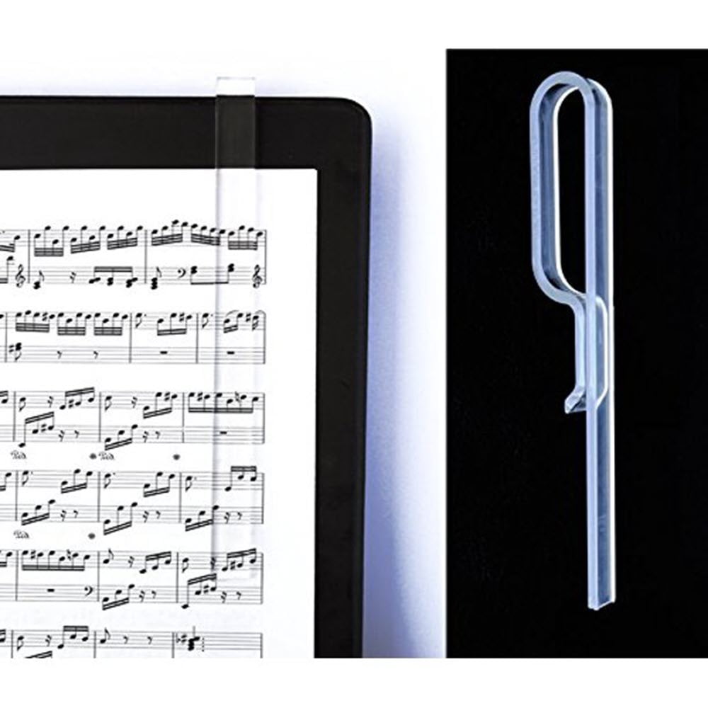 Long Beach Music Music-Stand Page Holder, Plastic Clear, 8.5", 2 Pack ...