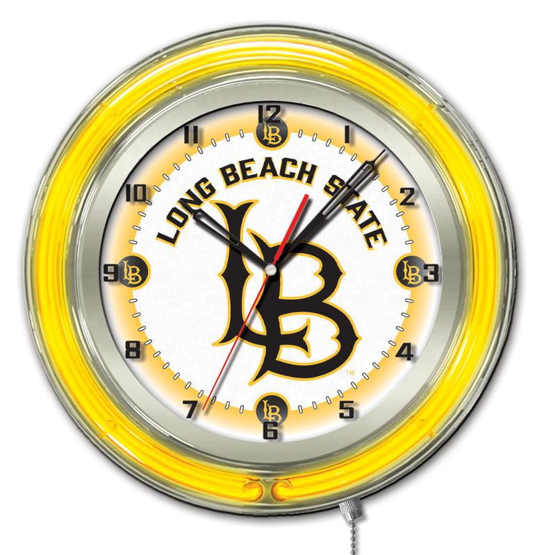 Long Beach State University 19" Double Neon Wall Clock - Walmart.com