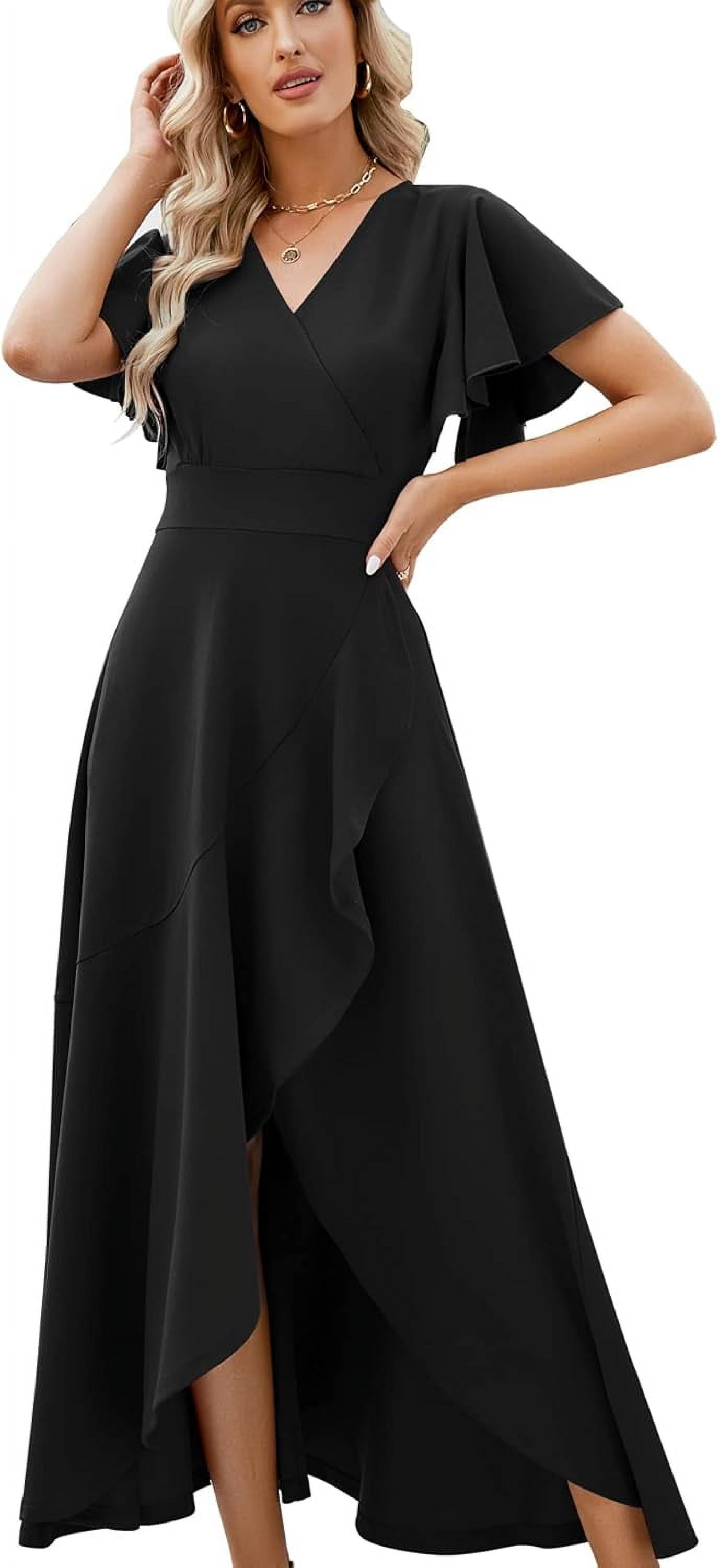 Long Black Formal Dresses for Women Gowns Evening Party Cocktail Dress ...