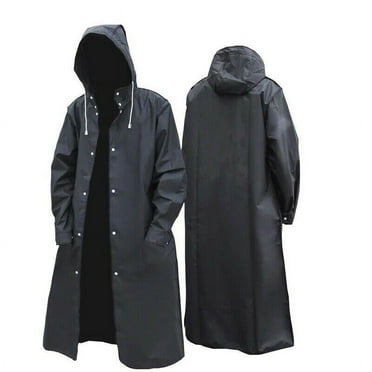 PPgejGEK Long Transparent Men Women Hooded Jacket Rainproof Raincoat ...