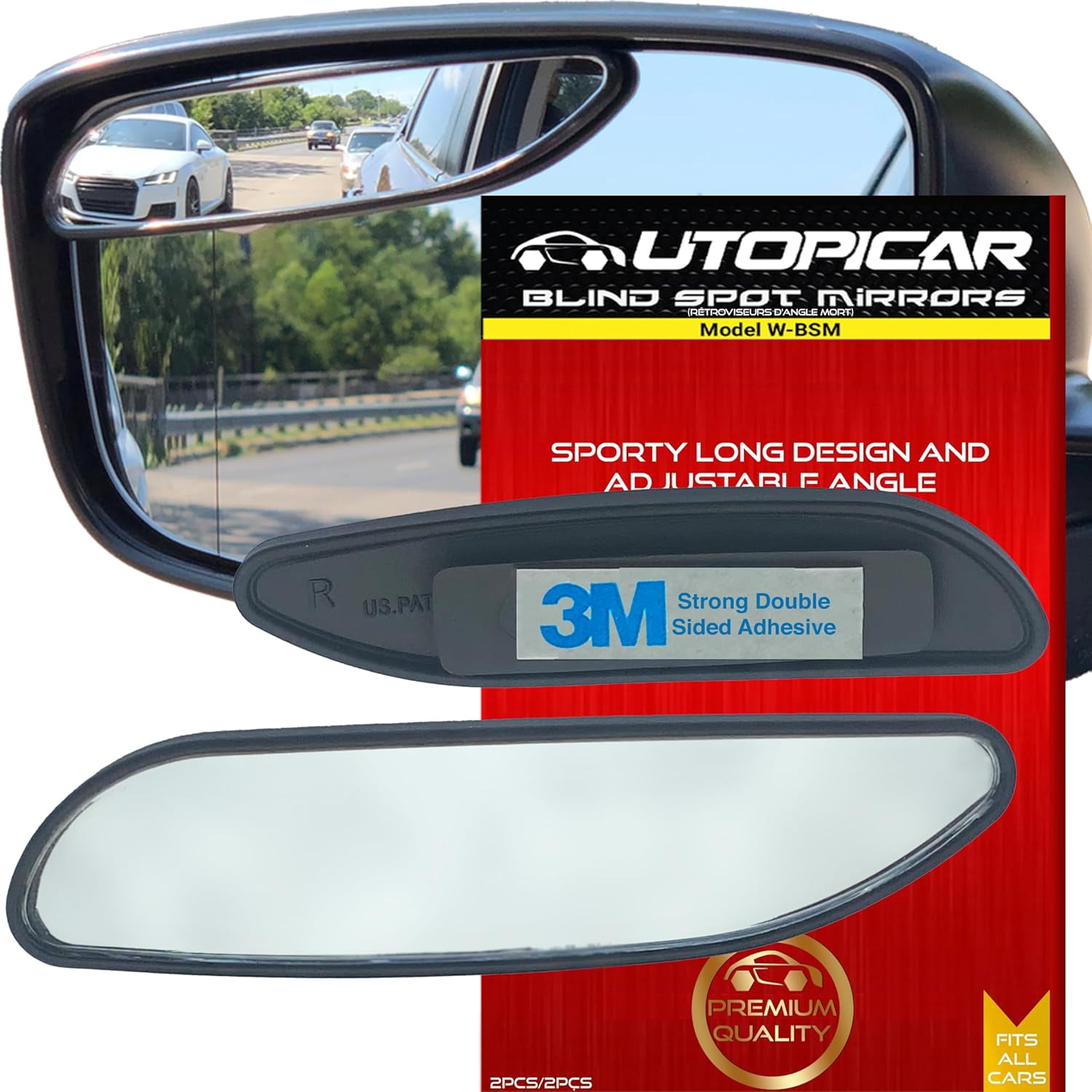 Long Blind Spot Car Mirror Aesthetic Convex Mirrors - Side Mirror ...