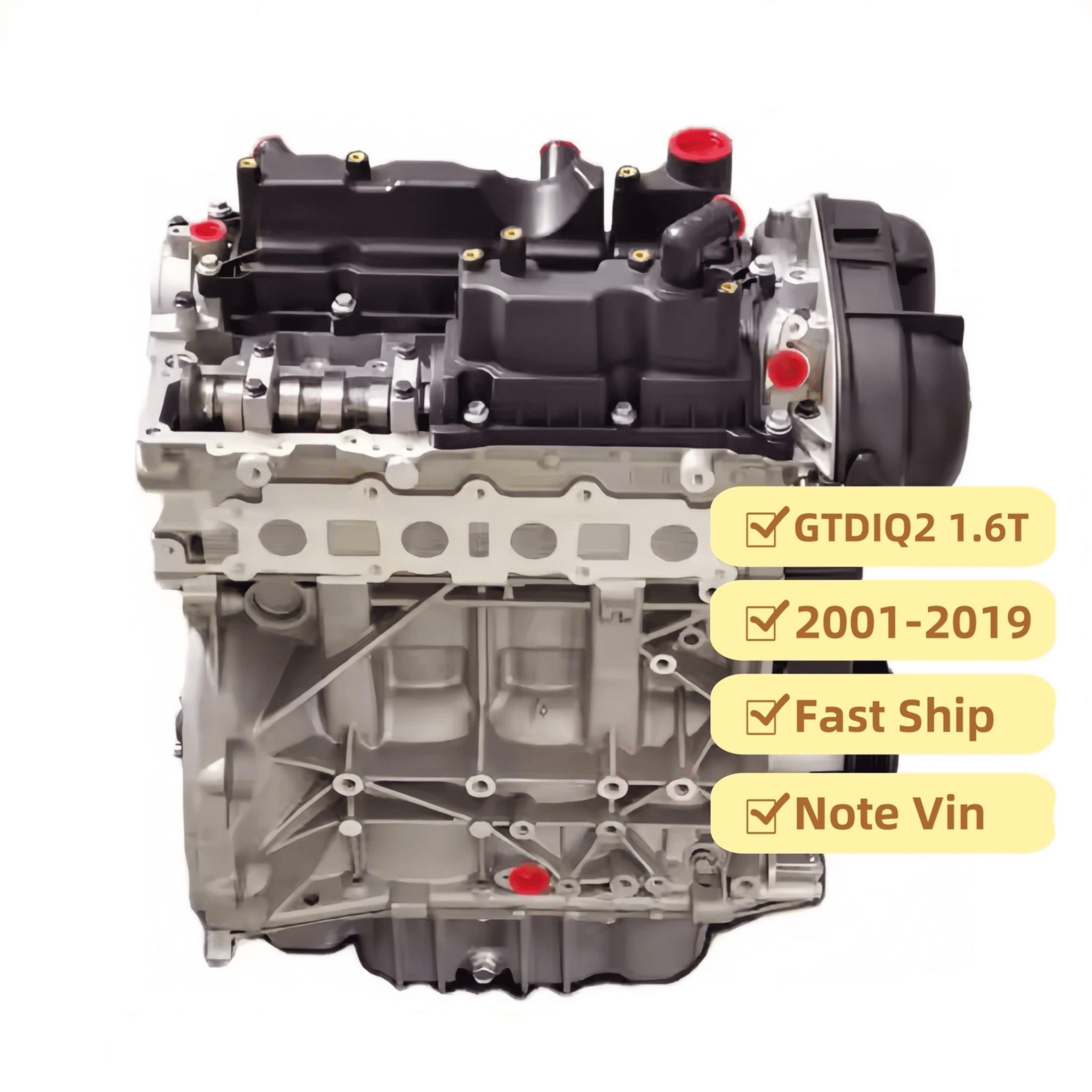 Long Block Engine Assembly Fit For 2001-2019 GM Ford Escape Focus ...