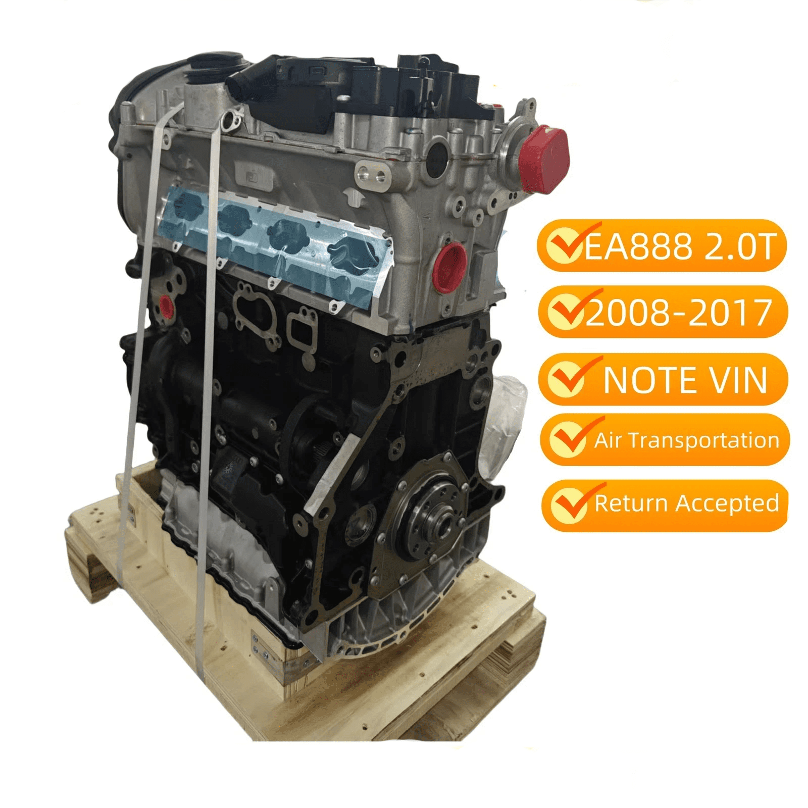 Long Block Engine Assembly For 08-17 Audi A3 A4 A5 A6 Q5 TT VW EOS CC ...