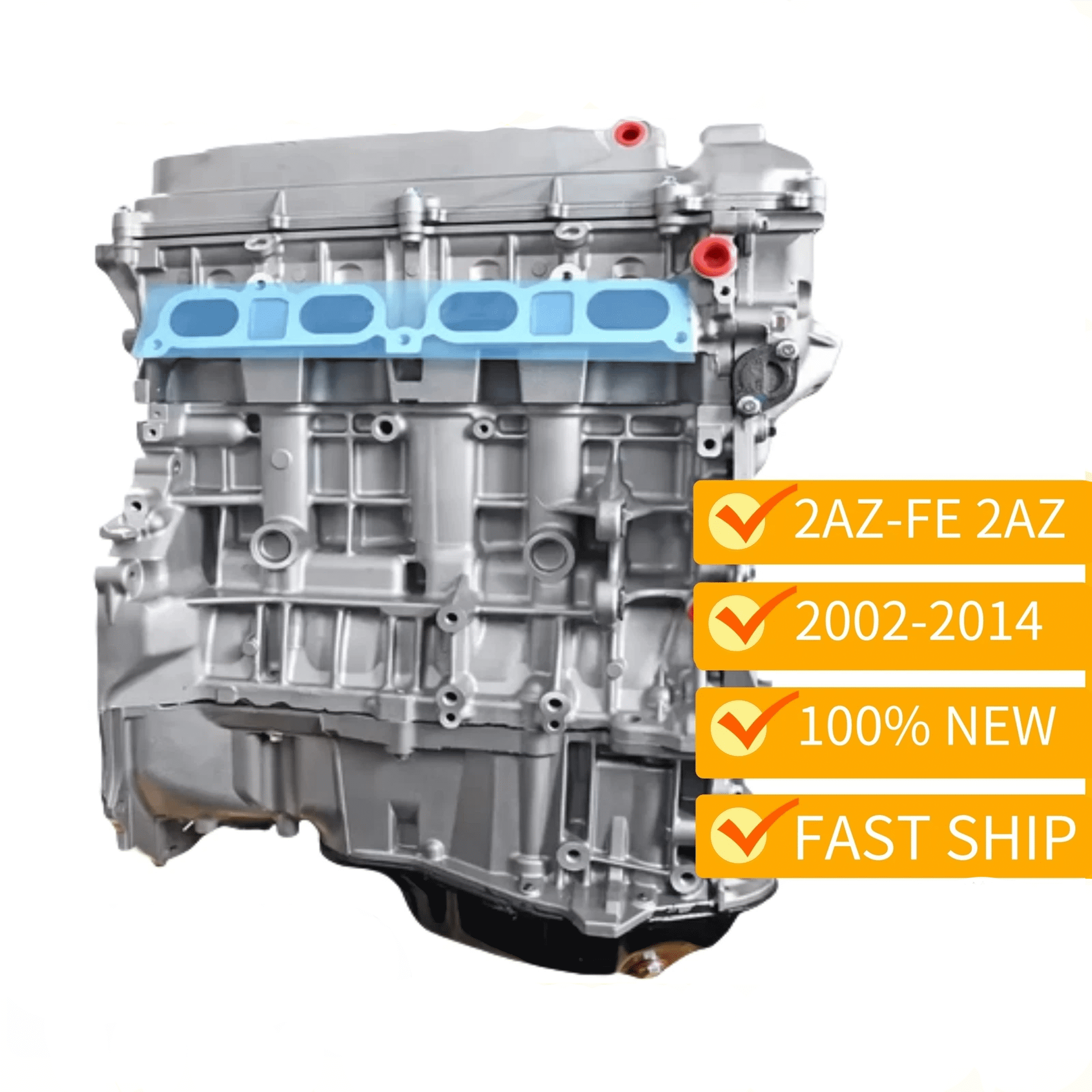 Long Block Engine Assembly For 2002-2014 Toyota CAMRY 2AZ-FE 2AZ 2.4L ...