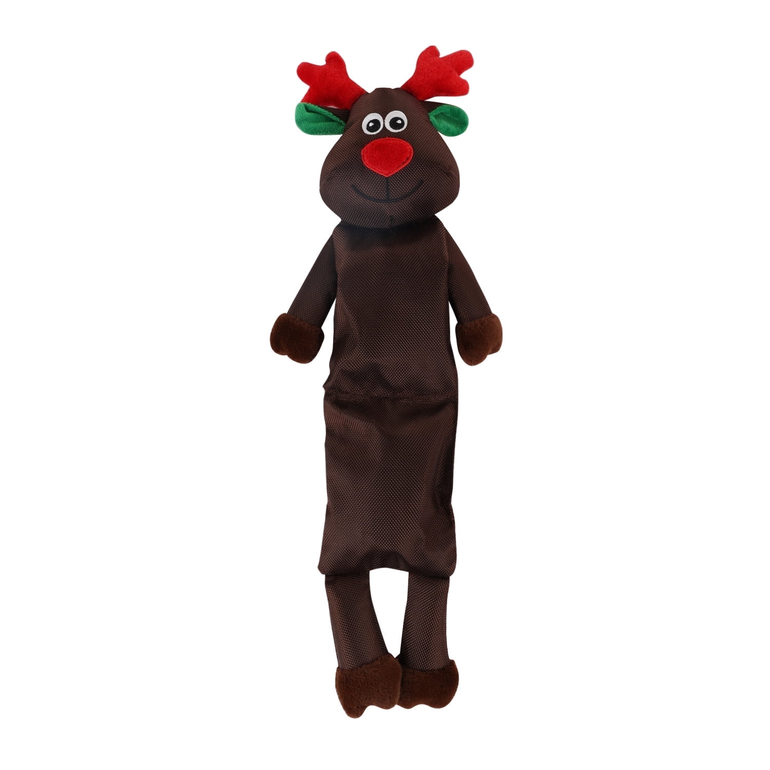 All For Paws Happy Holiday Dog Squeaky Toy, Christmas Long Reindeer ...