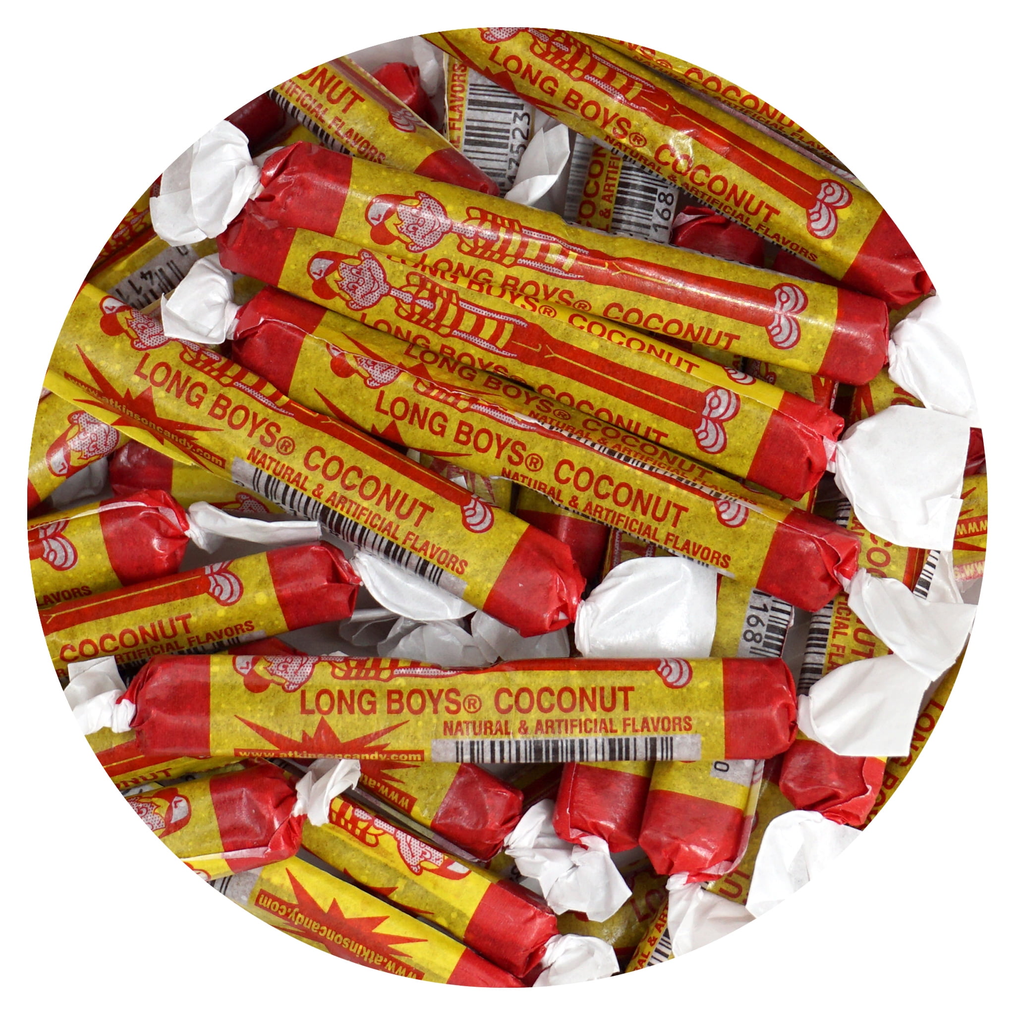 The Hampton Candy, Coconut Long Boys Candy, 1 Pound Bag, Individually Wrapped Caramel Treats ...