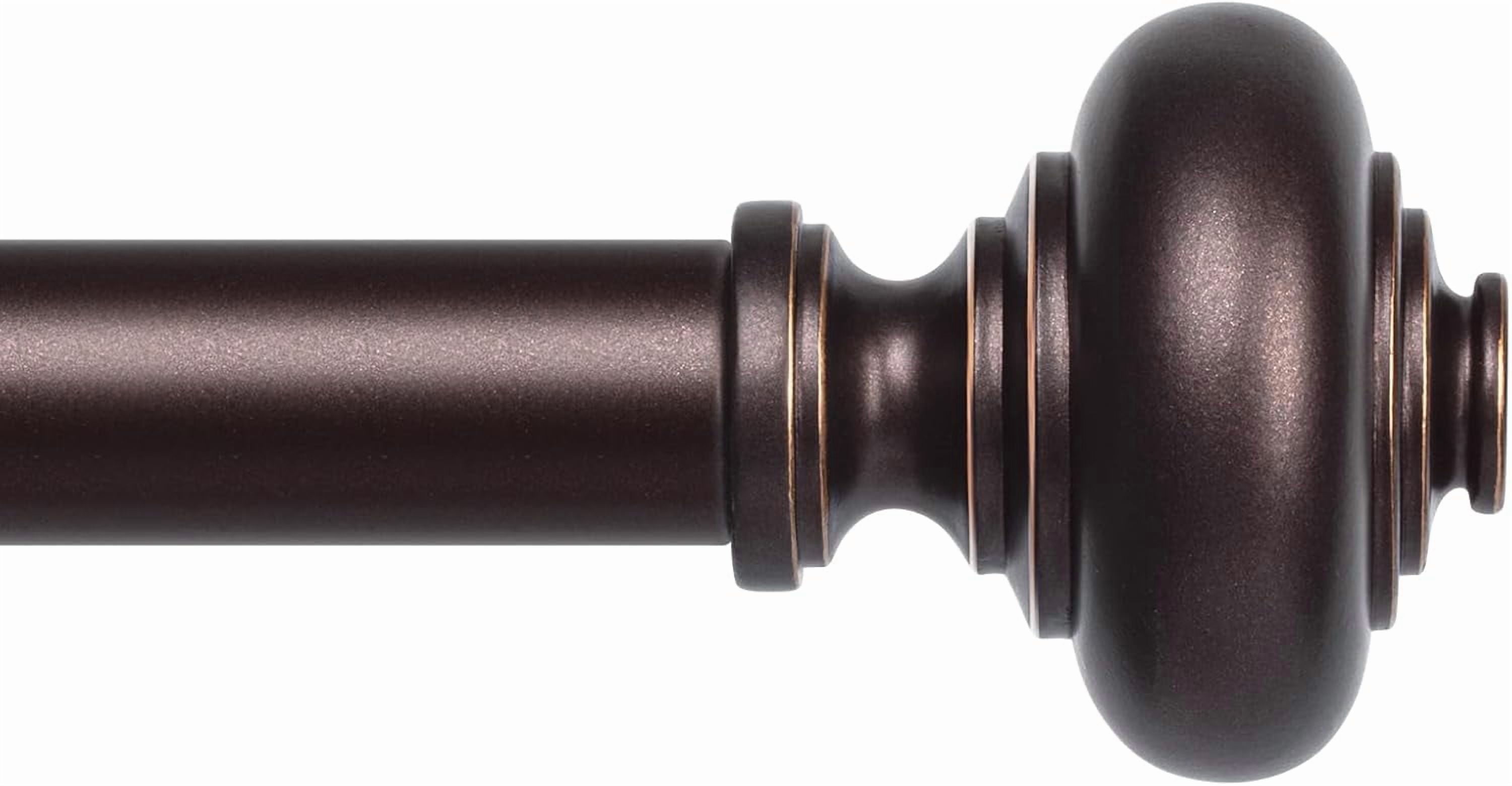 Long Bronze Curtain Rods for Windows 72 to 144 Inch, Decorative Heavy ...